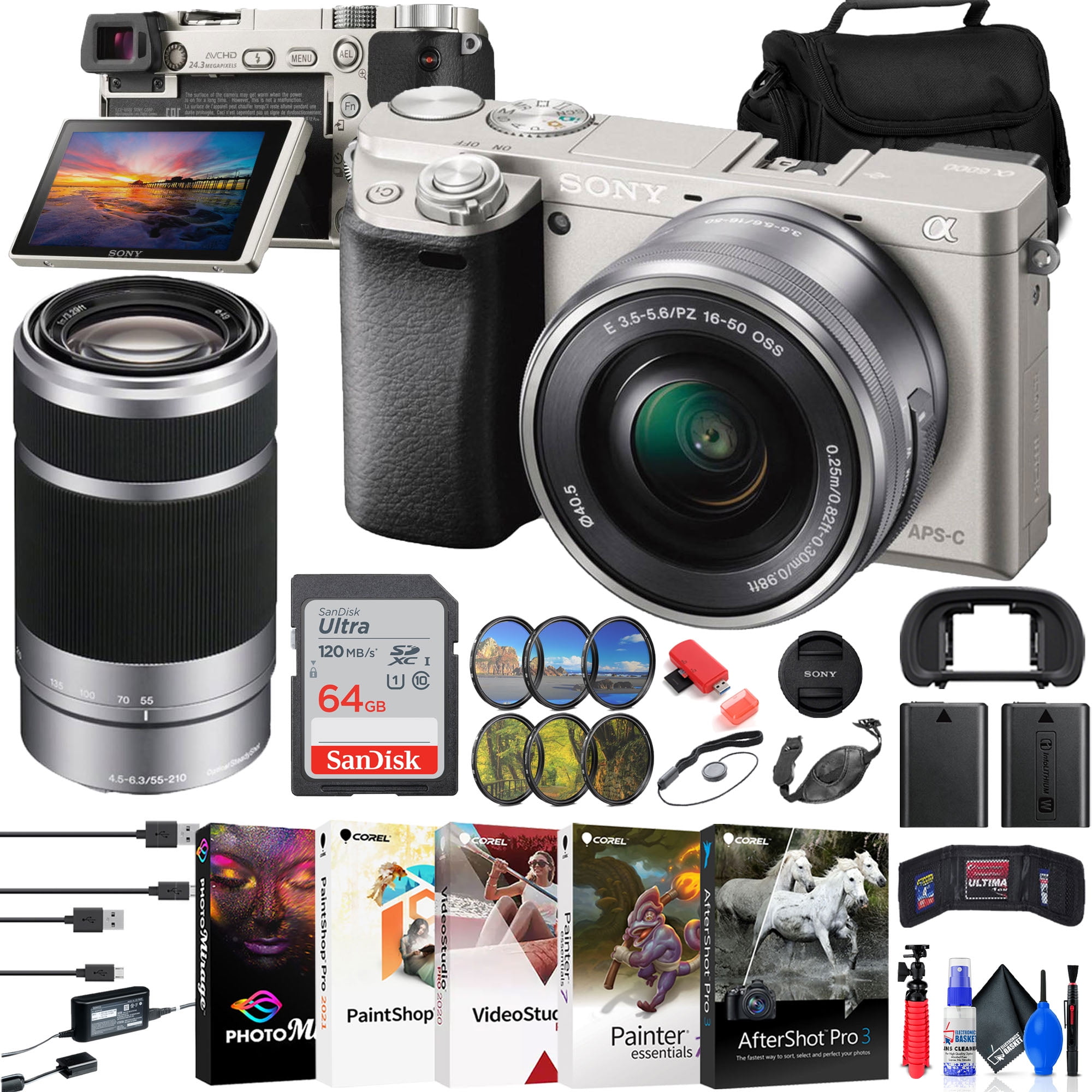 Sony Alpha a6000 Mirrorless Camera with 16-50mm and 55-210mm Lenses ...