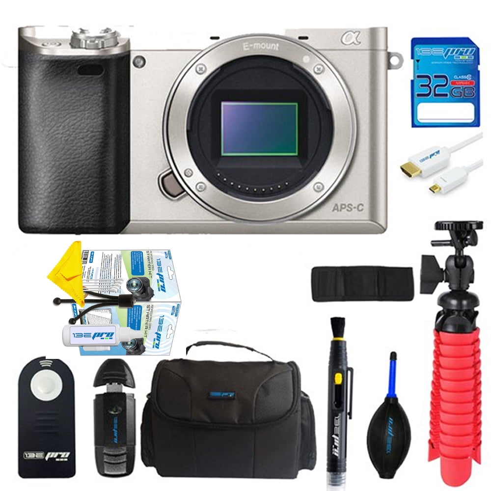 Sony Alpha a6000 Mirrorless Digital Camera Body (Silver) + Pixi ...