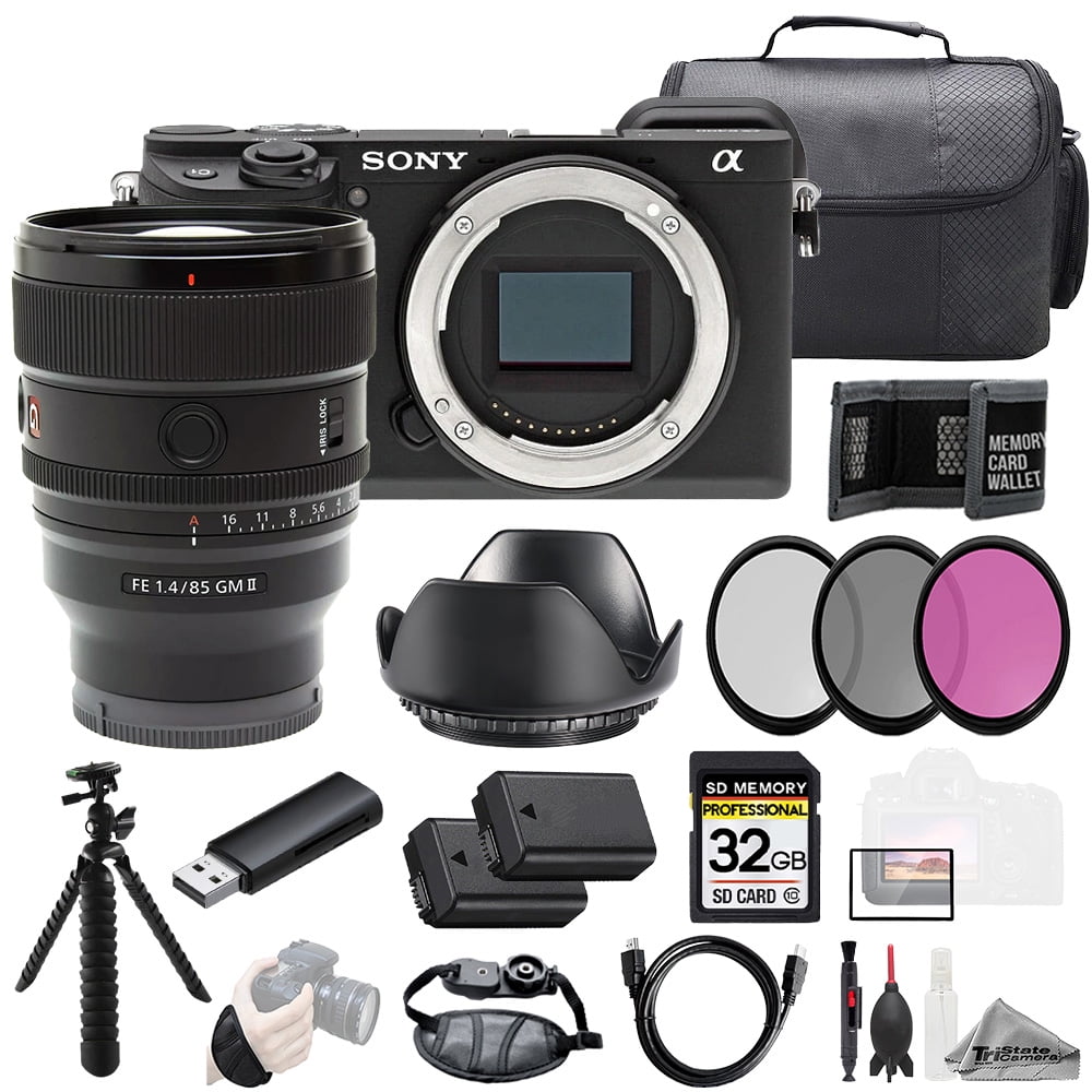 Sony Alpha a6400 + FE 85mm f/1.4 GM II Lens +32GB + Ext Bat+ 3 PC ...