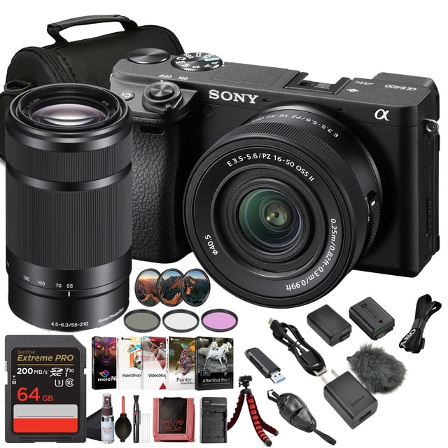 Sony Alpha a6400 Mirrorless Digital Camera with 16-50mm Power Zoom Lens ...