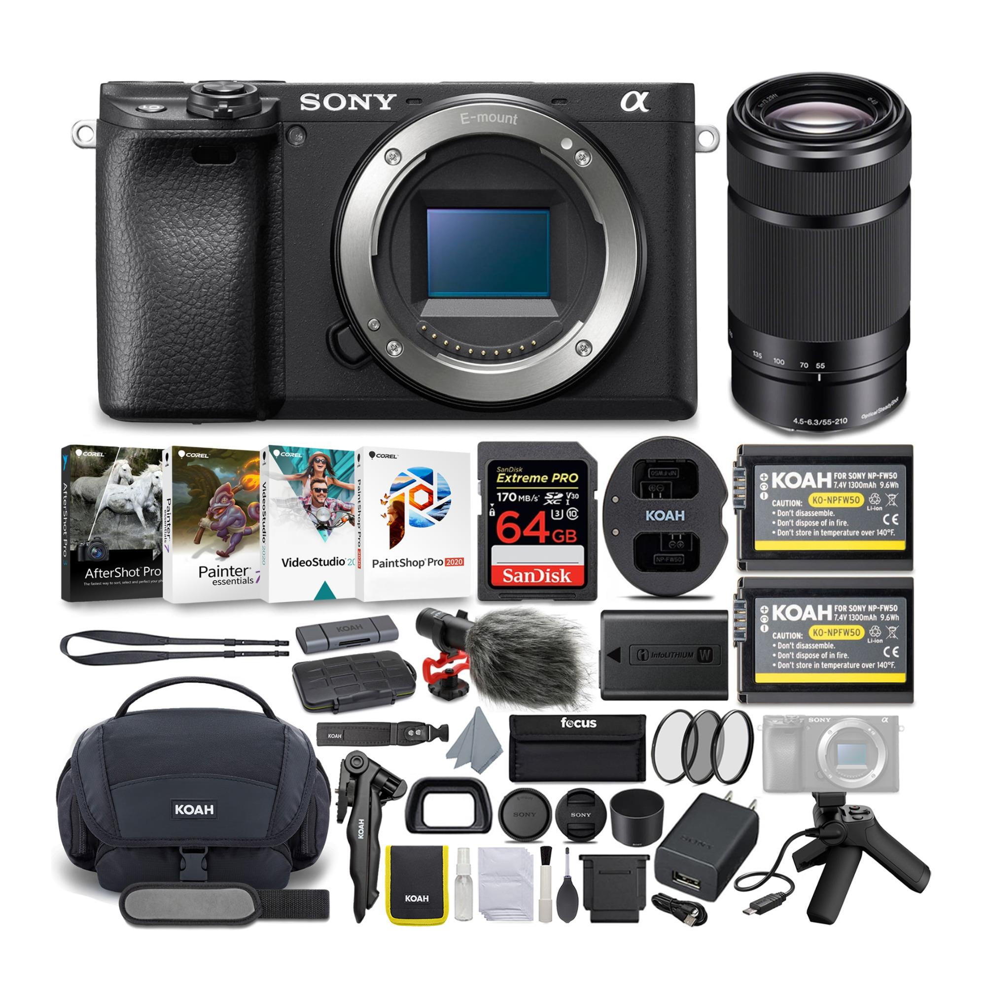 Sony Alpha a6400 DSLR Camera Bundle: Mirrorless Digital Body Kit with ...