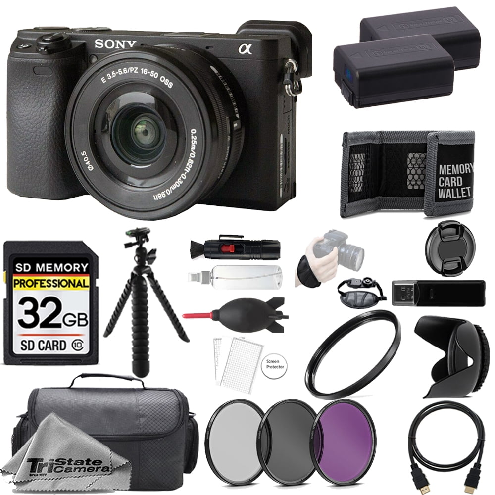 Sony Alpha a6400 Mirrorless Digital Camera with 16-50mm Lens + 32GB + Extra Battery+ 3 PC Filter ...