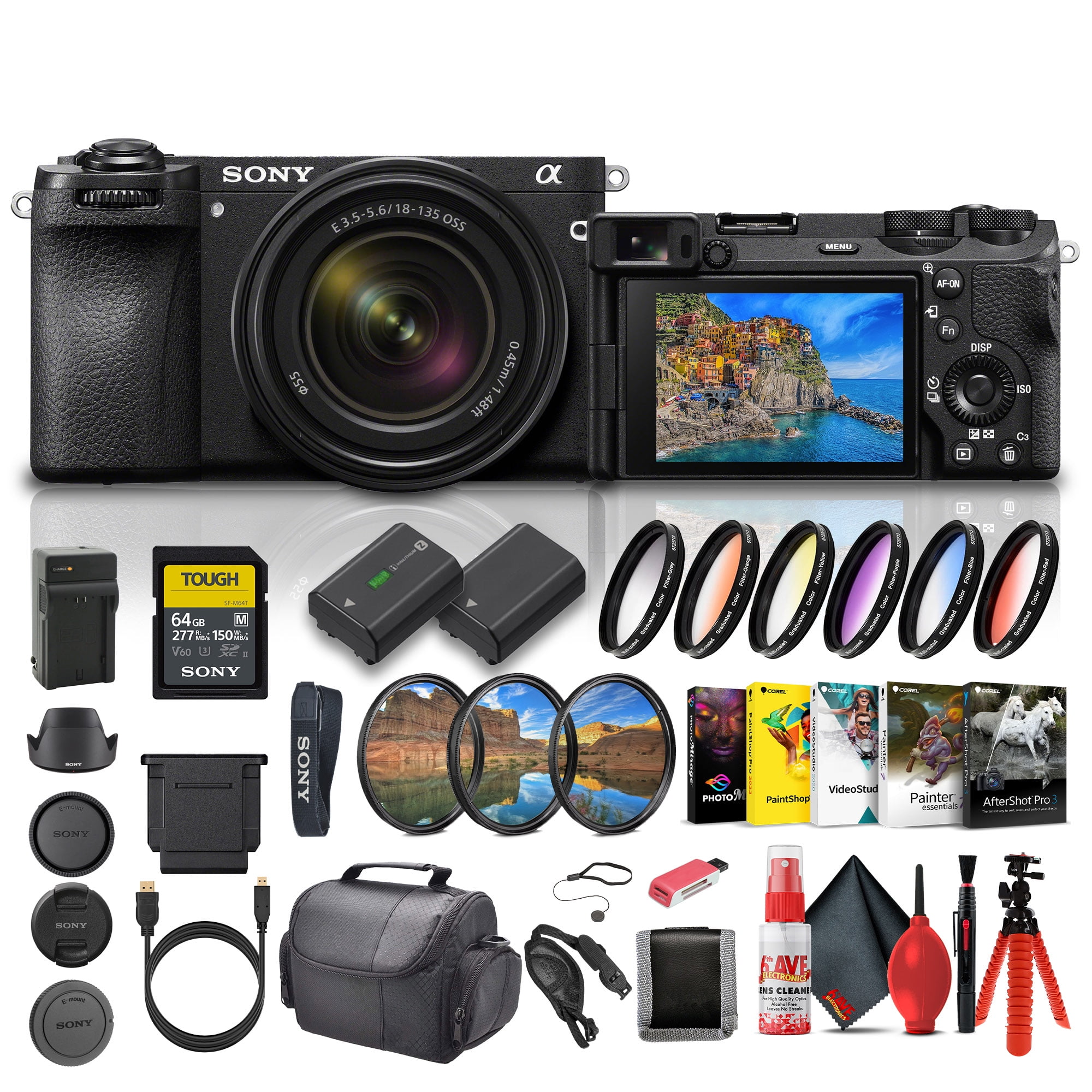 Sony Alpha a6700 26MP Mirrorless Camera Bundle with 18-135mm Lens and ...