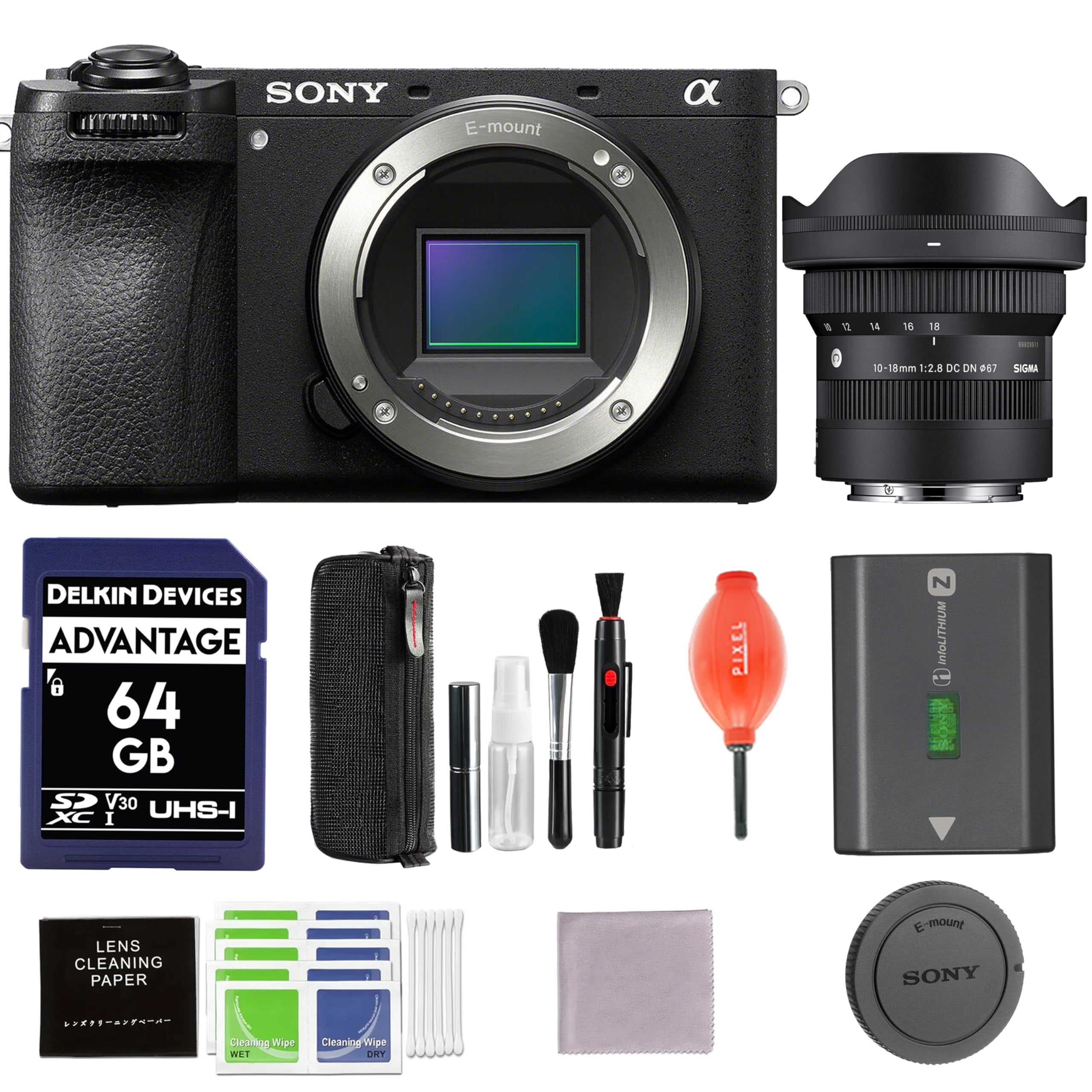 Sony Alpha a6700 Mirrorless Camera Body Bundle with Sigma 10-18mm f/2.8 ...