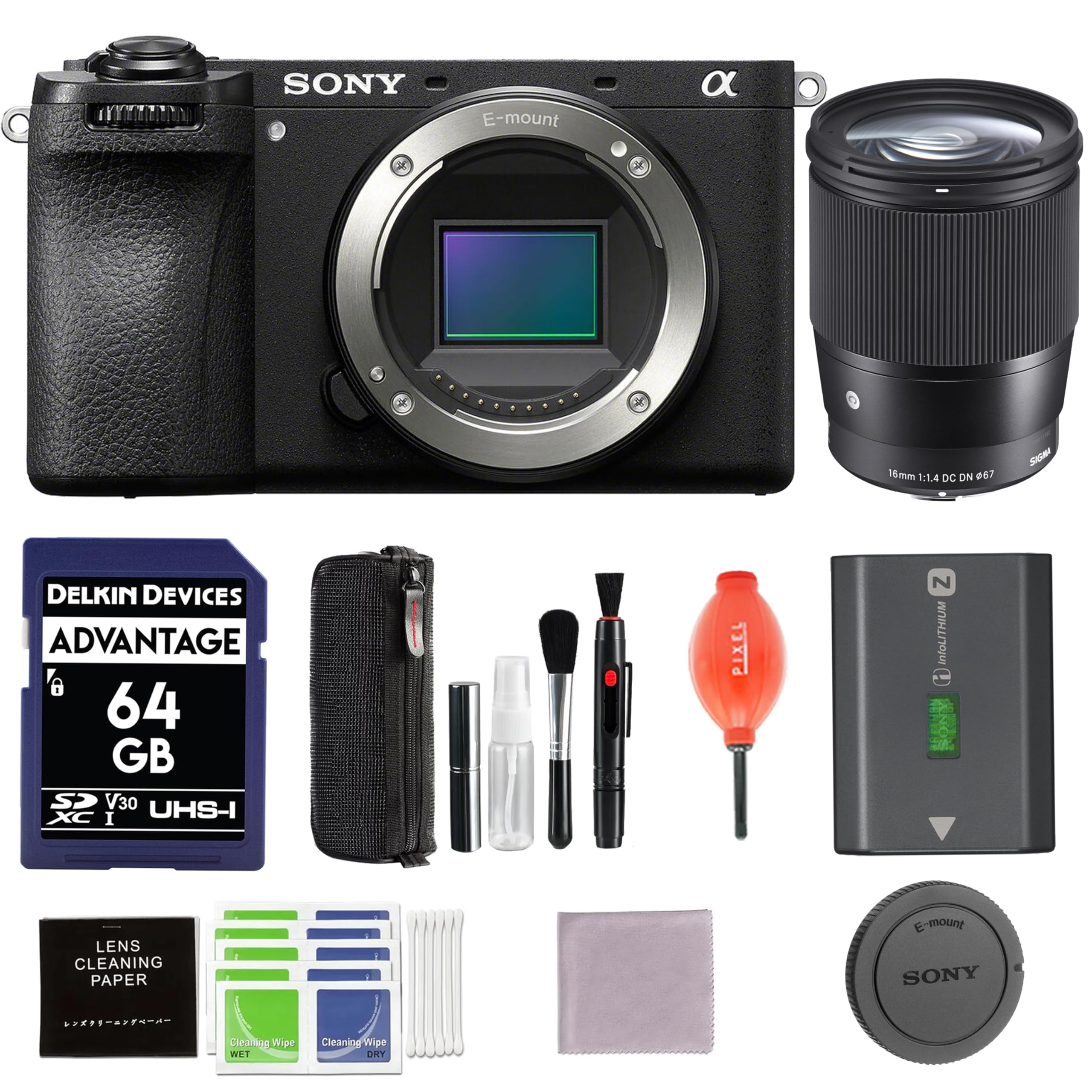 Sony Alpha a6700 Mirrorless Camera Body Bundle with Sigma 16mm f/1.4 DC ...