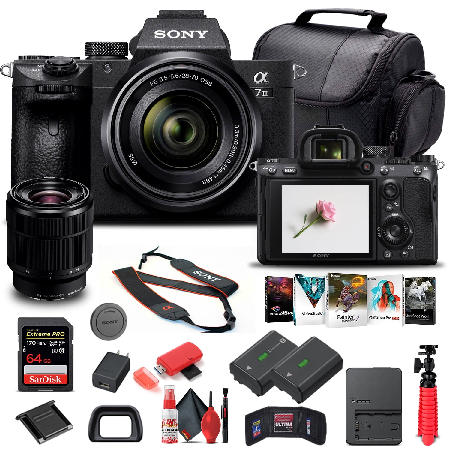 Sony Alpha a7 III Mirrorless Digital Camera with 28-70mm Lens & Basic ...