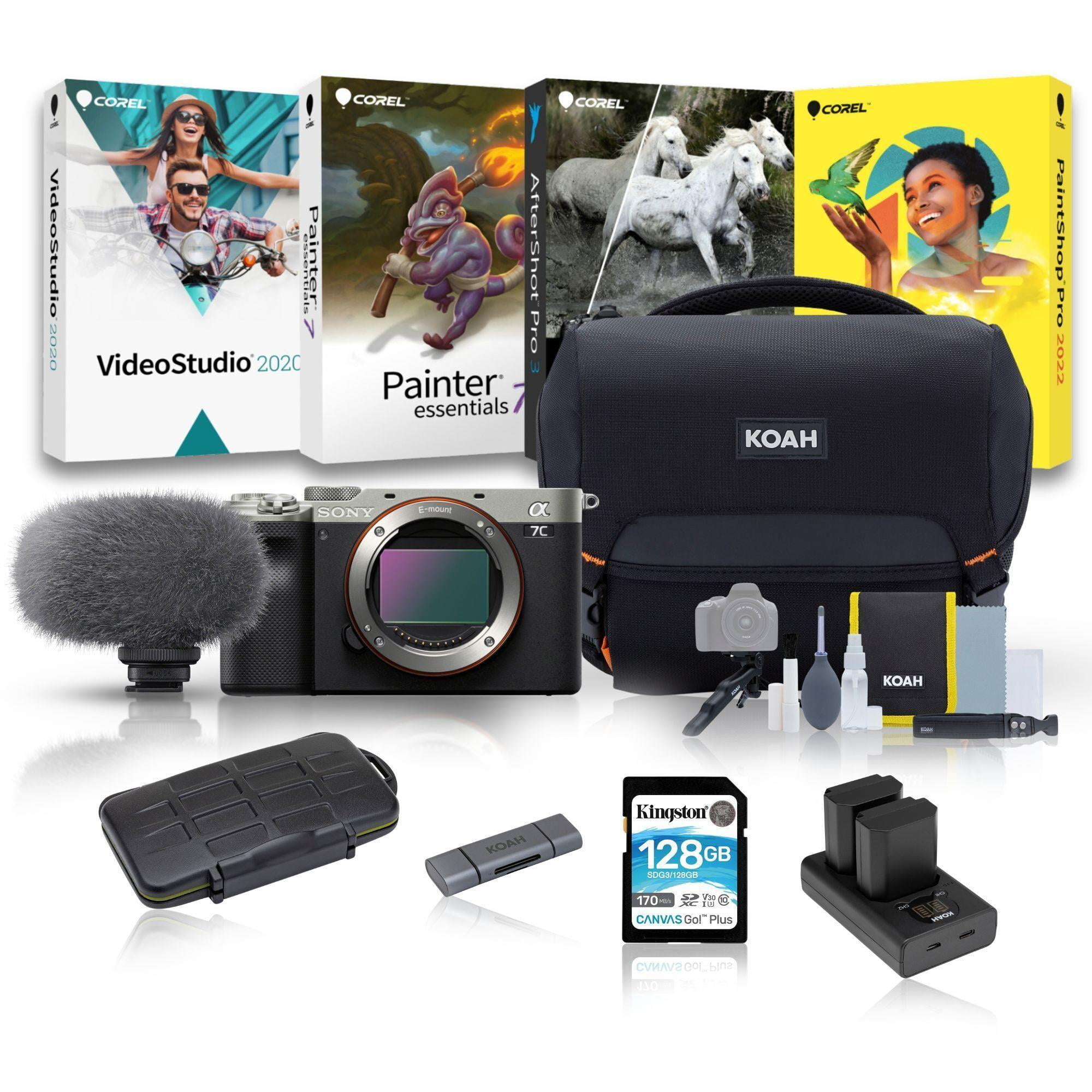 Sony Alpha a7C Full-Frame Compact Mirrorless Camera Body (Silver) with ...