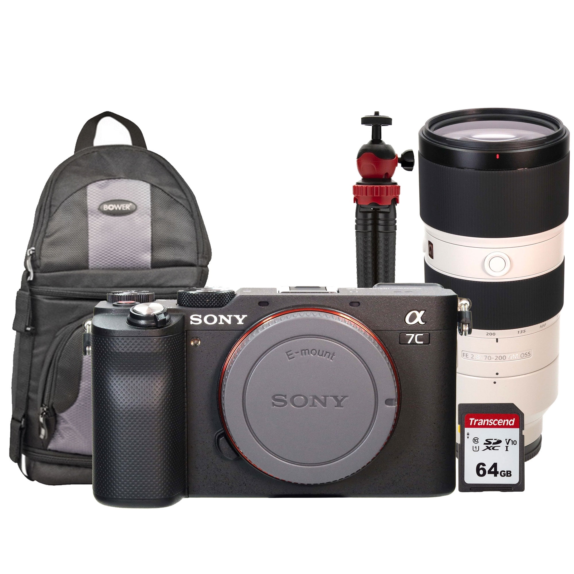 Sony Alpha a7C Full-Frame Mirrorless Camera Black with Sony FE 70-200mm ...