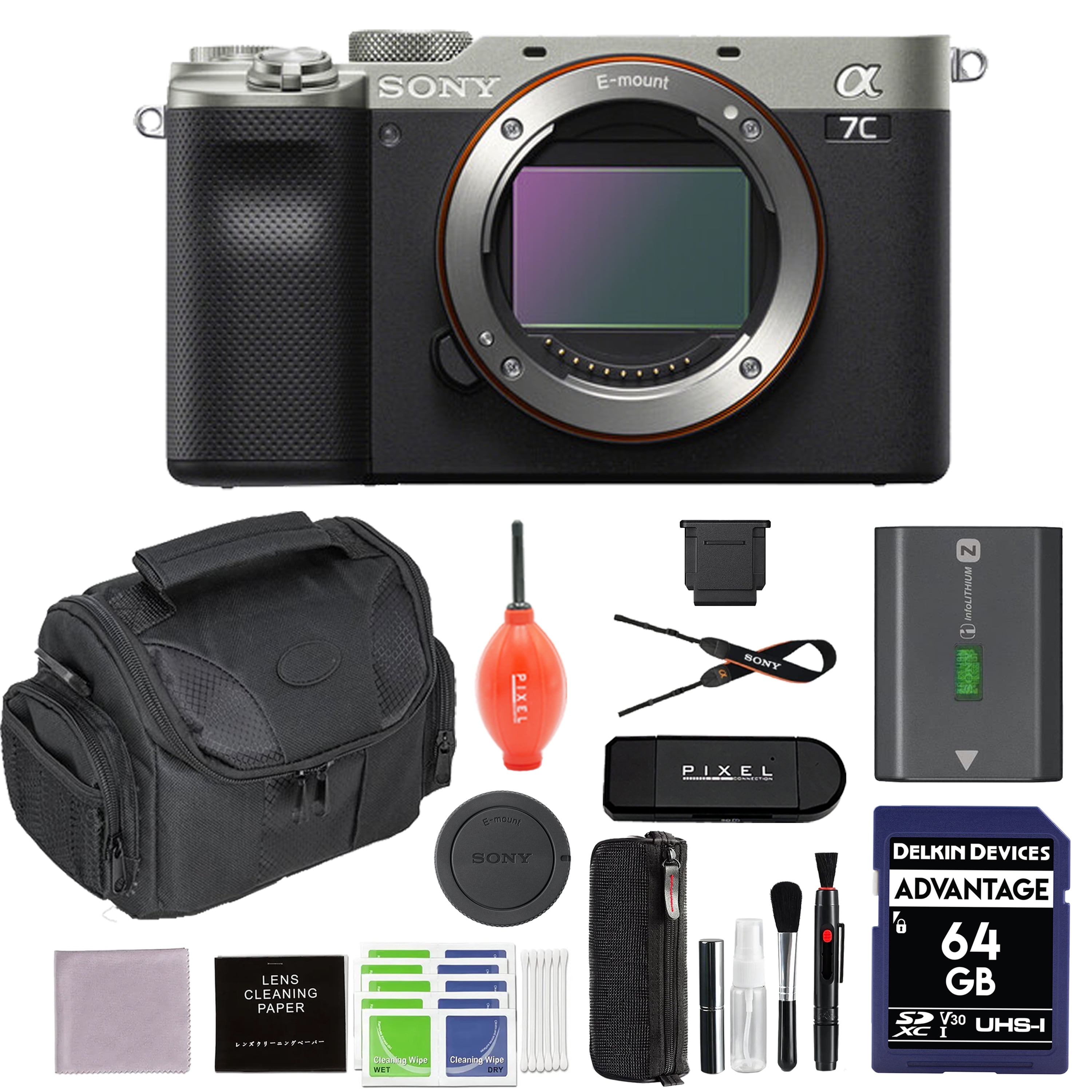 Sony Alpha a7C Mirrorless Camera Body (Silver) Bundle with Gadget Bag ...
