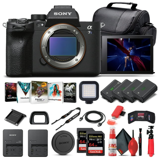 Sony Alpha a7S III Full Frame Mirrorless Camera Body Only - Pro Bundle - Walmart.com
