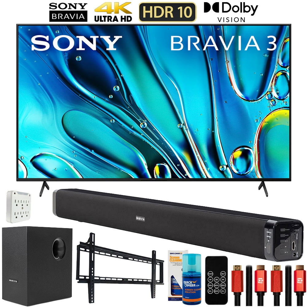 Sony BRAVIA 3 K55S30 55 inch 4K HDR Smart LED TV (2024 Model) Bundle ...