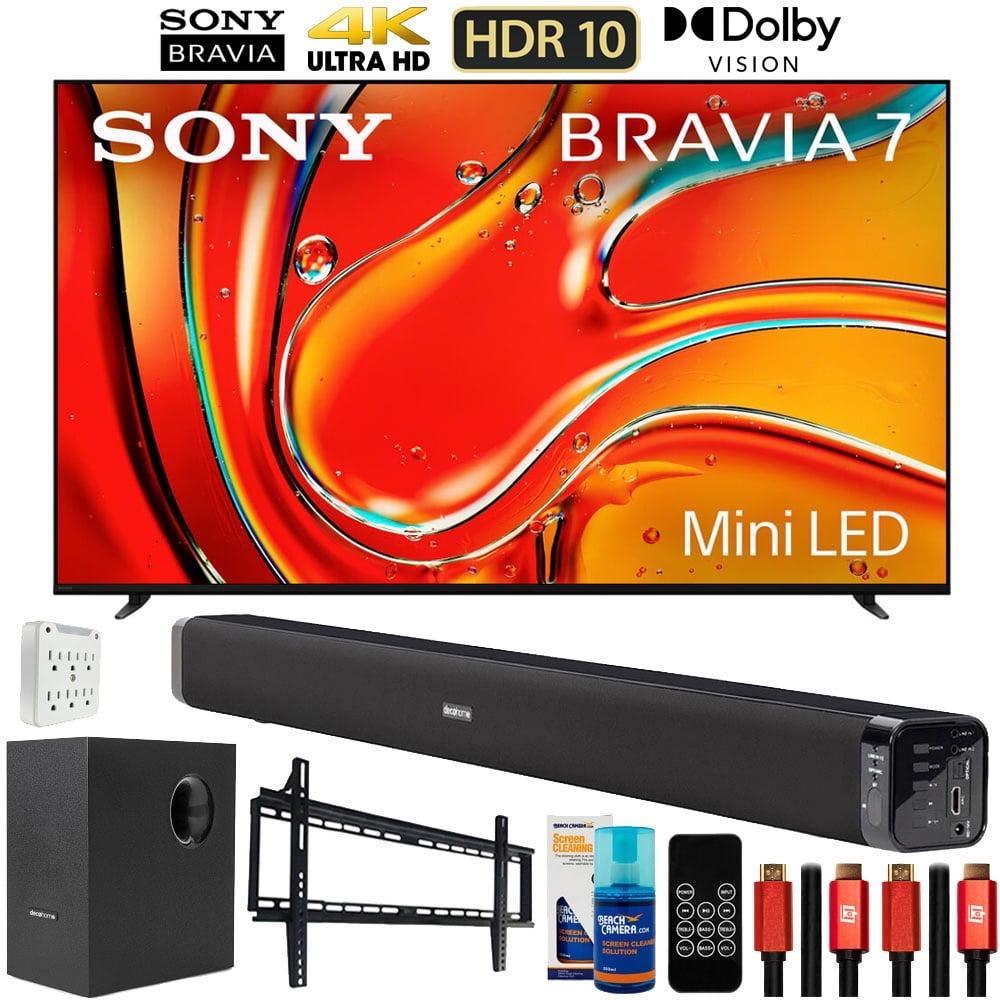Sony BRAVIA 7 K85XR70 85 inch 4K HDR Smart QLED Mini-LED TV (2024 Model ...