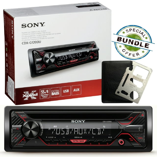 Sony CDX-G1200U 55Wx4ch max CD Receiver with USB and Aux Inputs & Zonoz ...