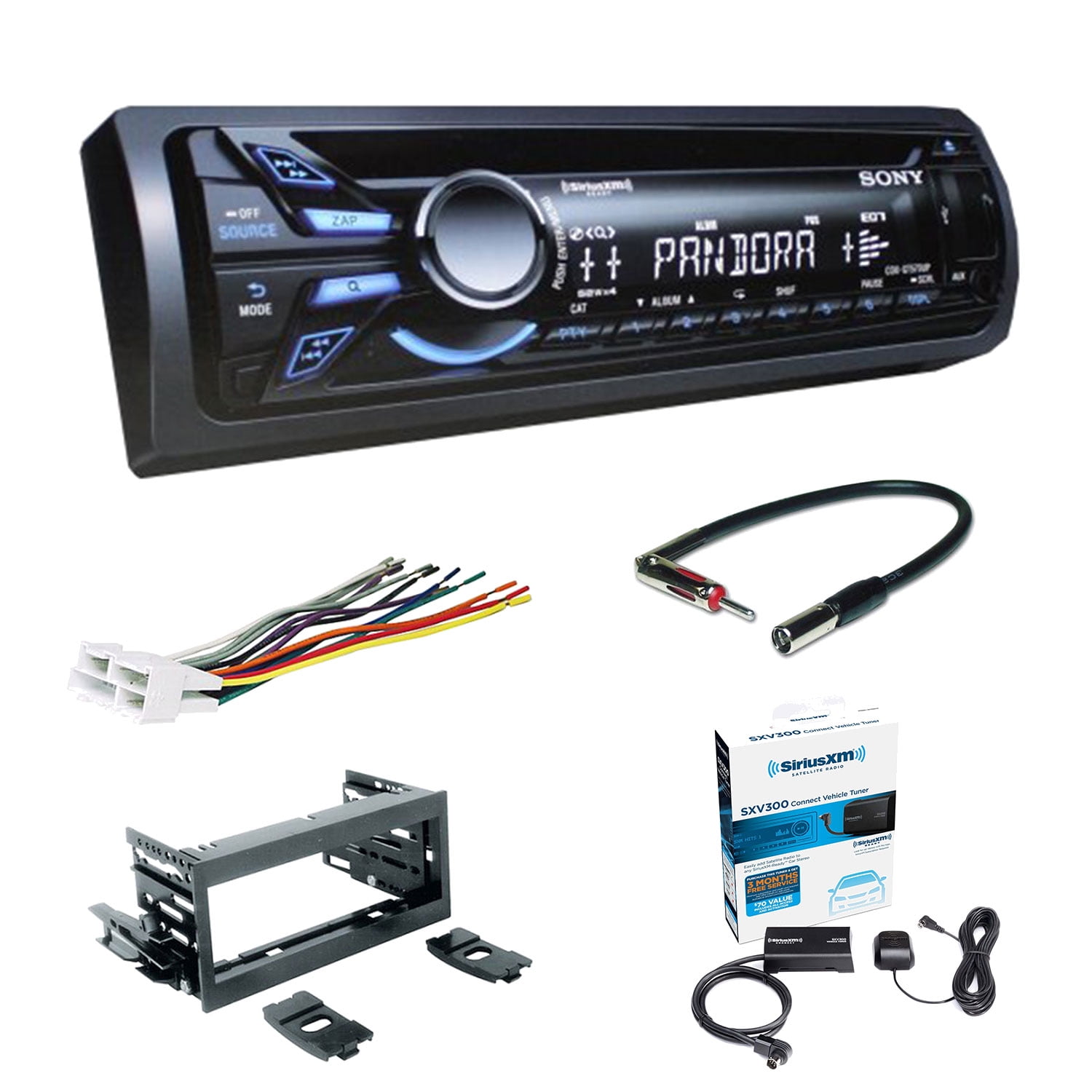 Sony CDXGT570UP CD/MP3 Car Stereo Receiver With 52x4W Amp, Scosche ...