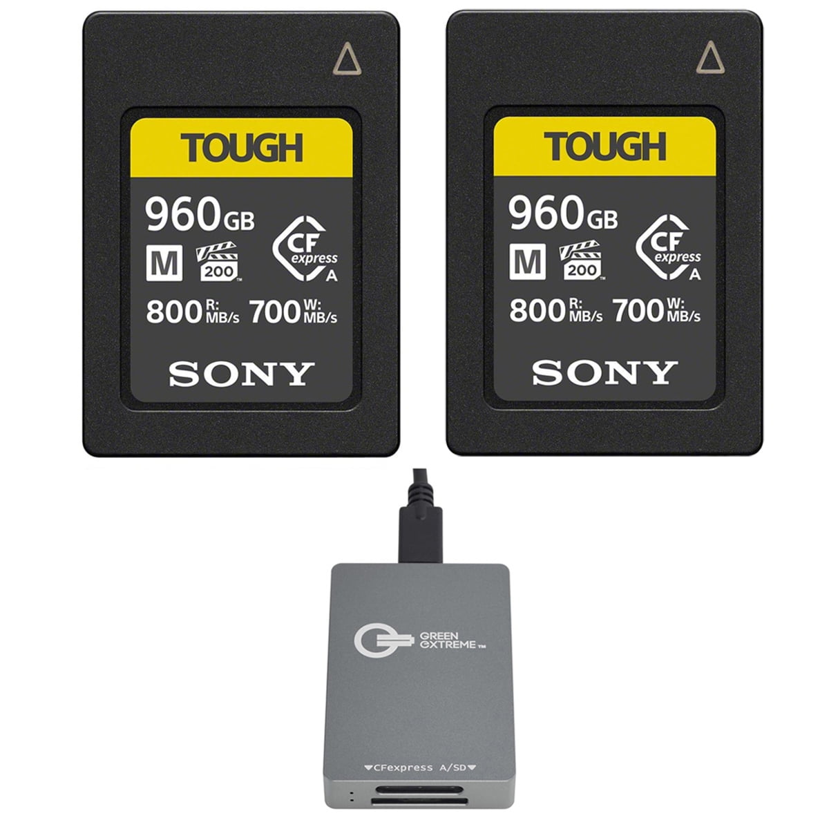 Sony CEA-M Series TOUGH 960GB CFexpress Type-A Memory Card, 2-Pack ...