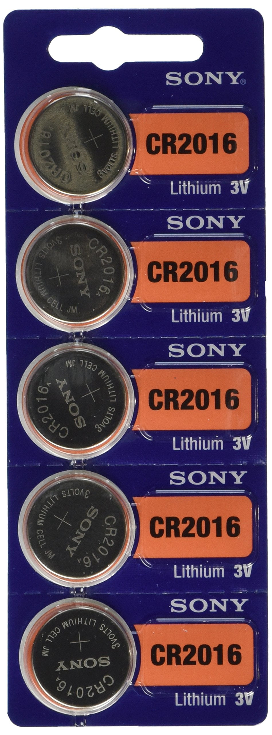 Sony CR2016 3 Volt Lithium Manganese Dioxide Batteries, Genuine Sony ...