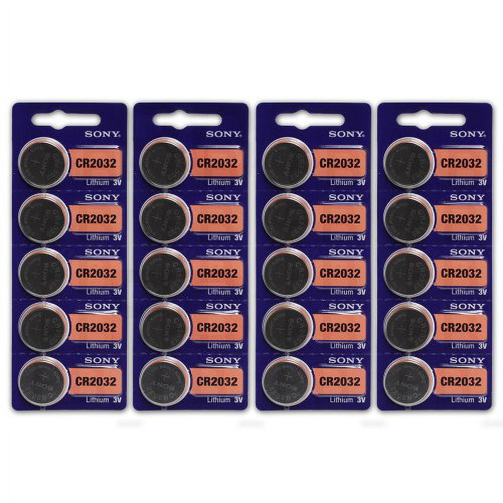 Sony CR2032 Lithium Coin Cell 3V 20 Pcs for Keyless Entry, Watches, Toys, LED Lights - Walmart.com