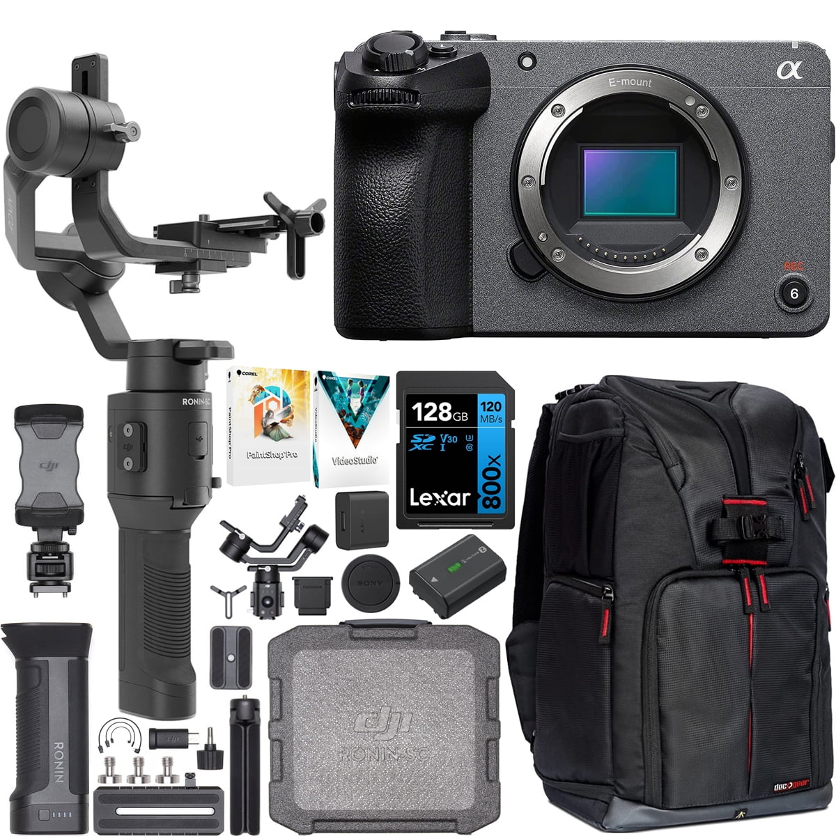 Sony Cinema Line FX30 Super 35 Interchangeable Lens Camera Body ILME-FX30B Filmmaker's Bundle ...