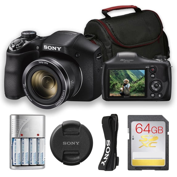Sony Cyber-shot DSC-H300 Digital Camera Bundle Black | 20.1MP, 35x ...