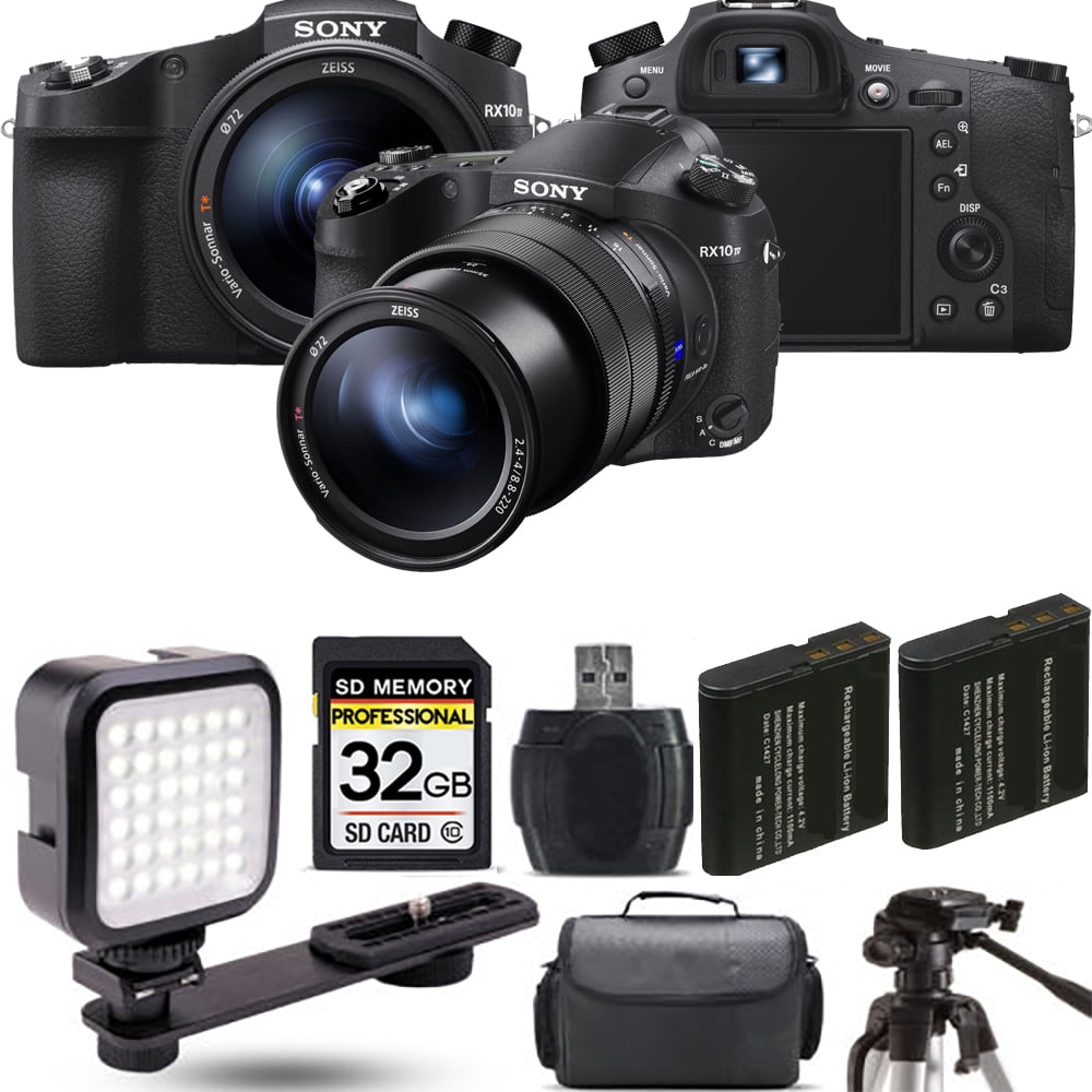 Sony Cyber-shot DSC-RX10 IV DSLR Camera with Extra Battery, LED Light ...