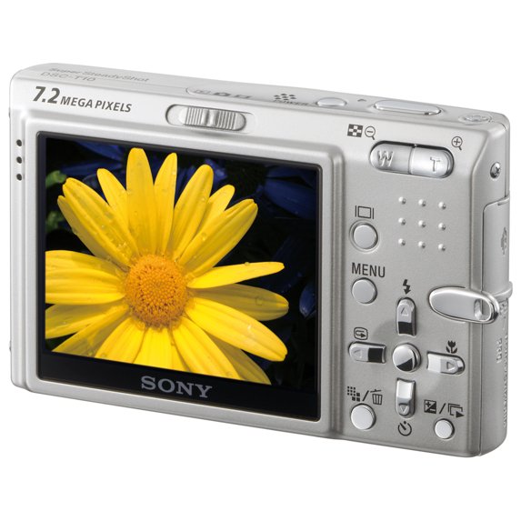 Sony Cyber-shot DSC-T10 7.2 Megapixel Compact Camera, Silver - Walmart.com