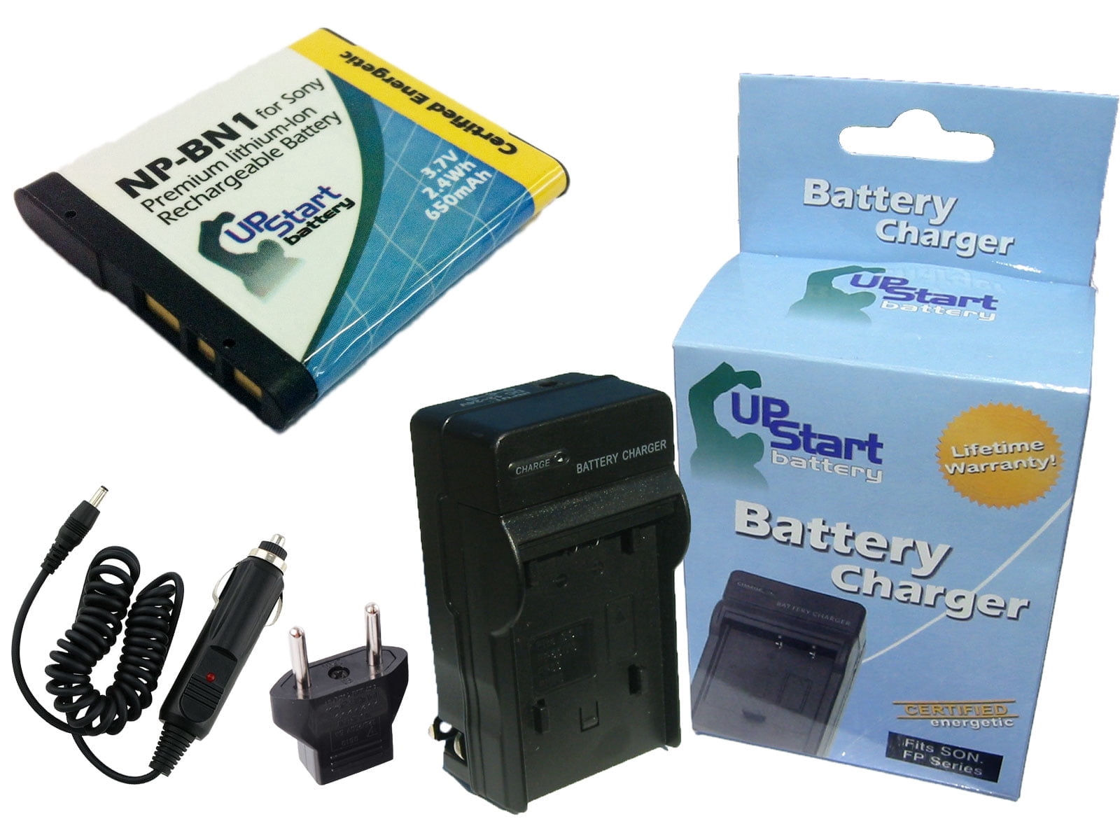 Sony Cyber-shot DSC-W610G Battery and Charger with Car Plug and EU ...