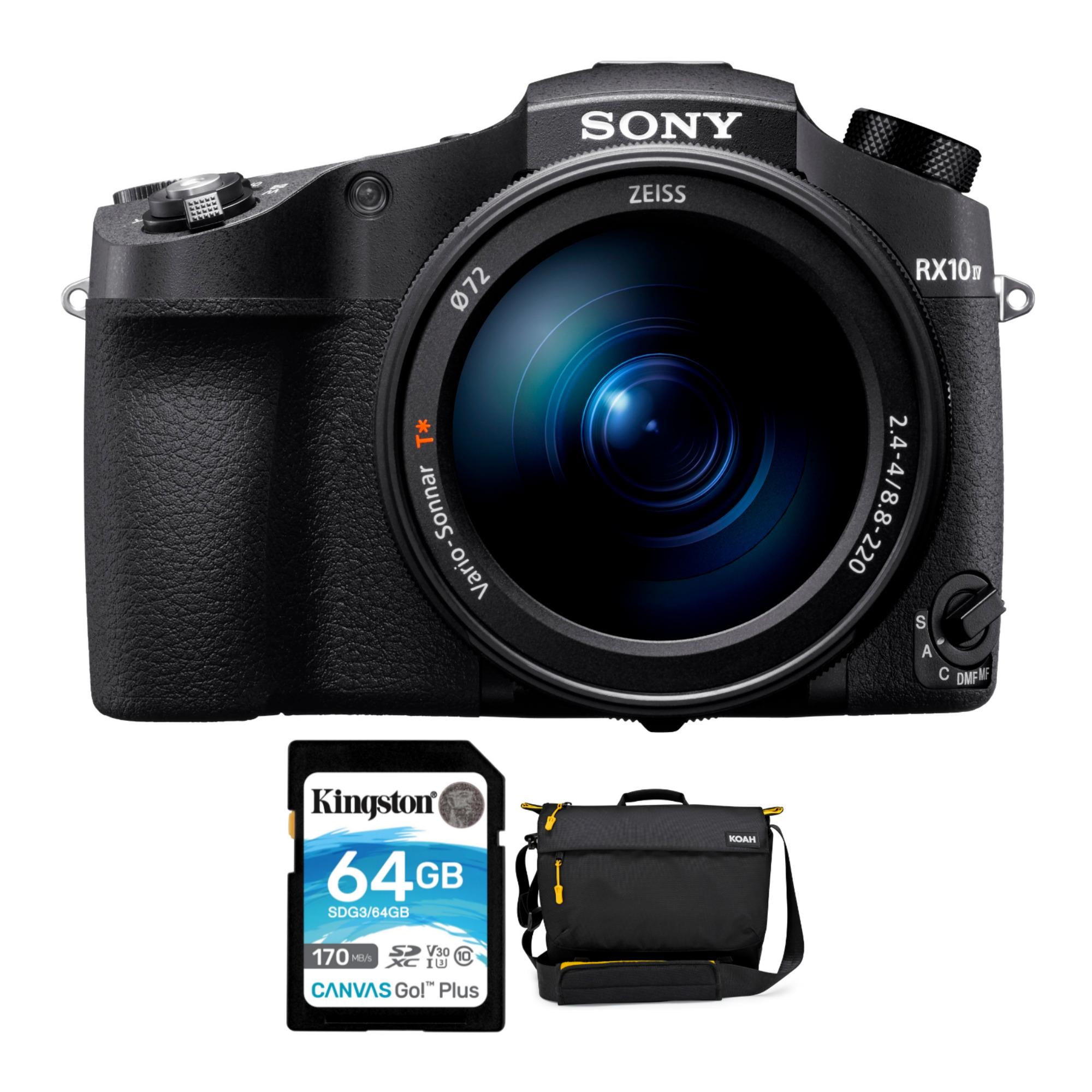 Sony CyberShot RX10 IV Digital Camera with 64GB Memory Card and Bag ...
