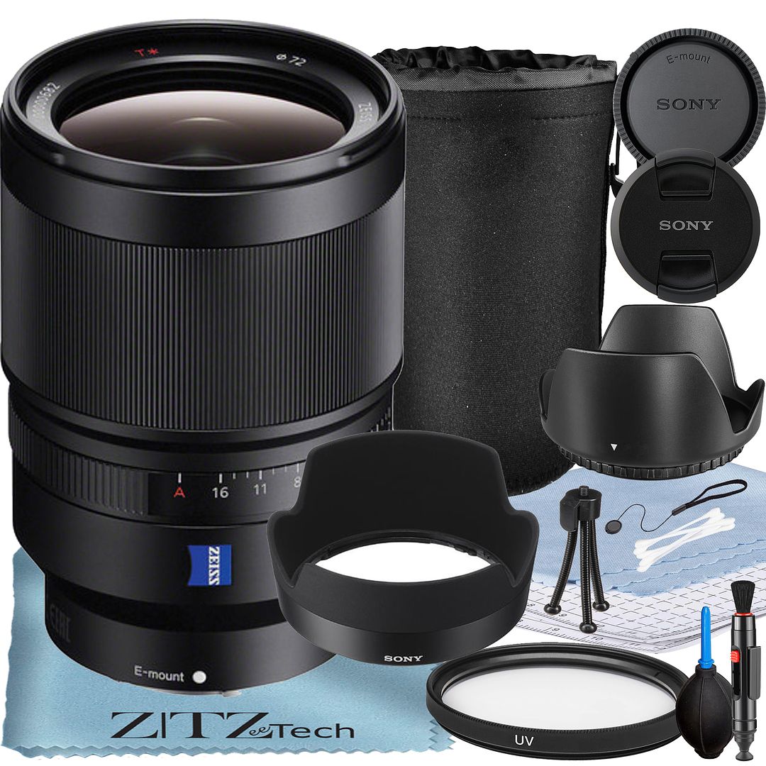 Sony Distagon T* FE 35mm f/1.4 ZA Lens with UV Filter + ZeeTech Accesory Cloth Bundle - Walmart.com
