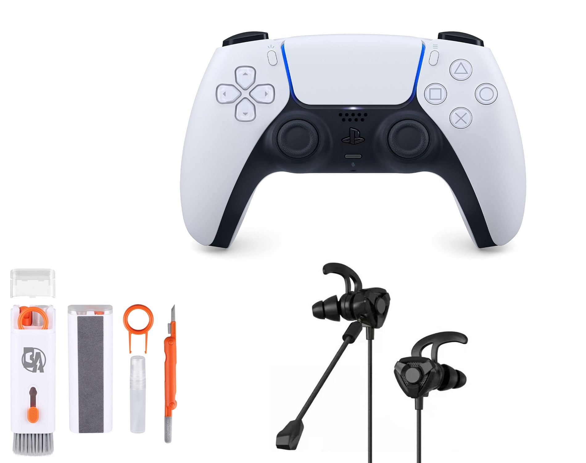 Pre-Owned Sony Dual Sense White Gaming Controller With Black Gaming ...