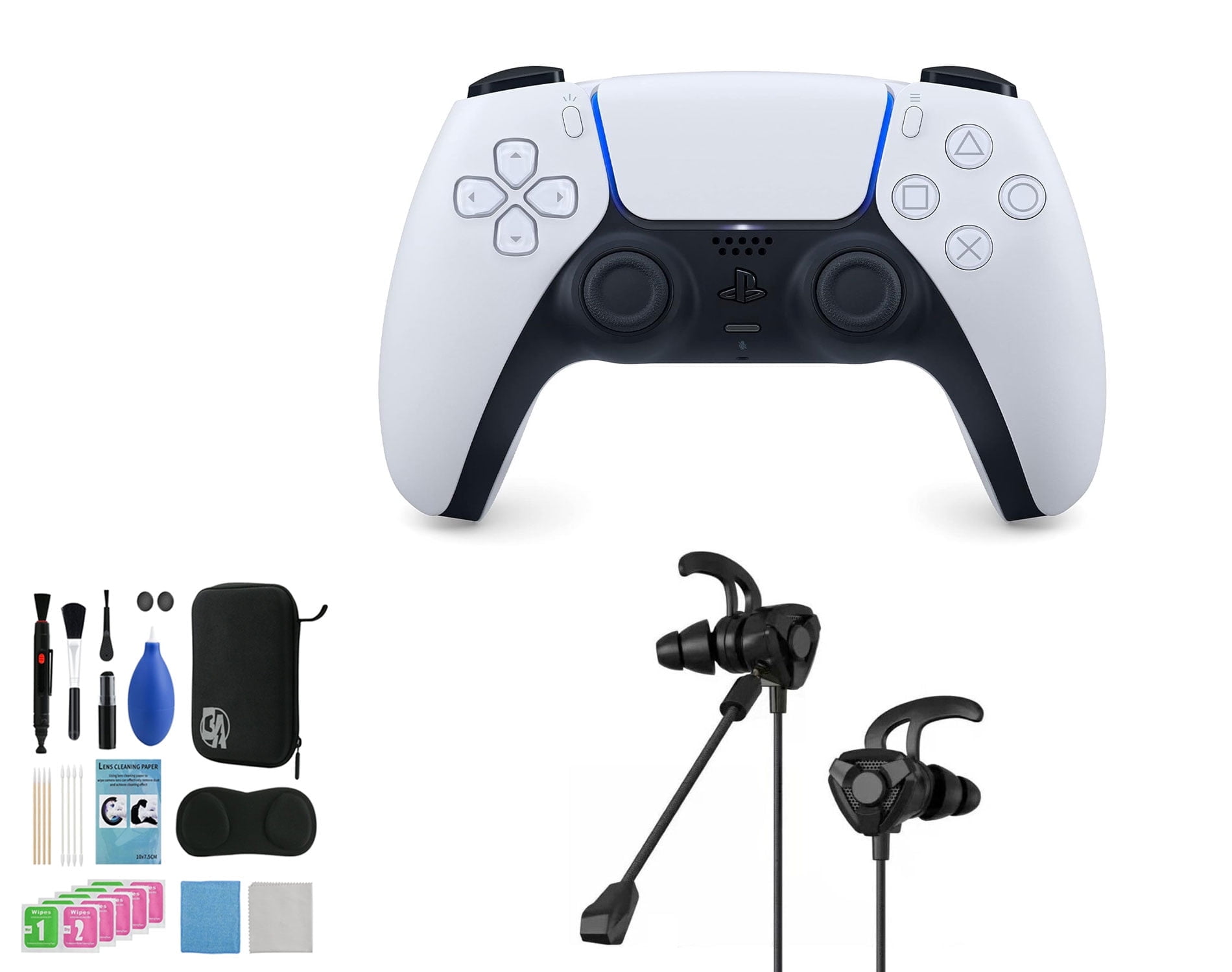 Pre-Owned Sony Dual Sense White Gaming Controller With Black Gaming ...