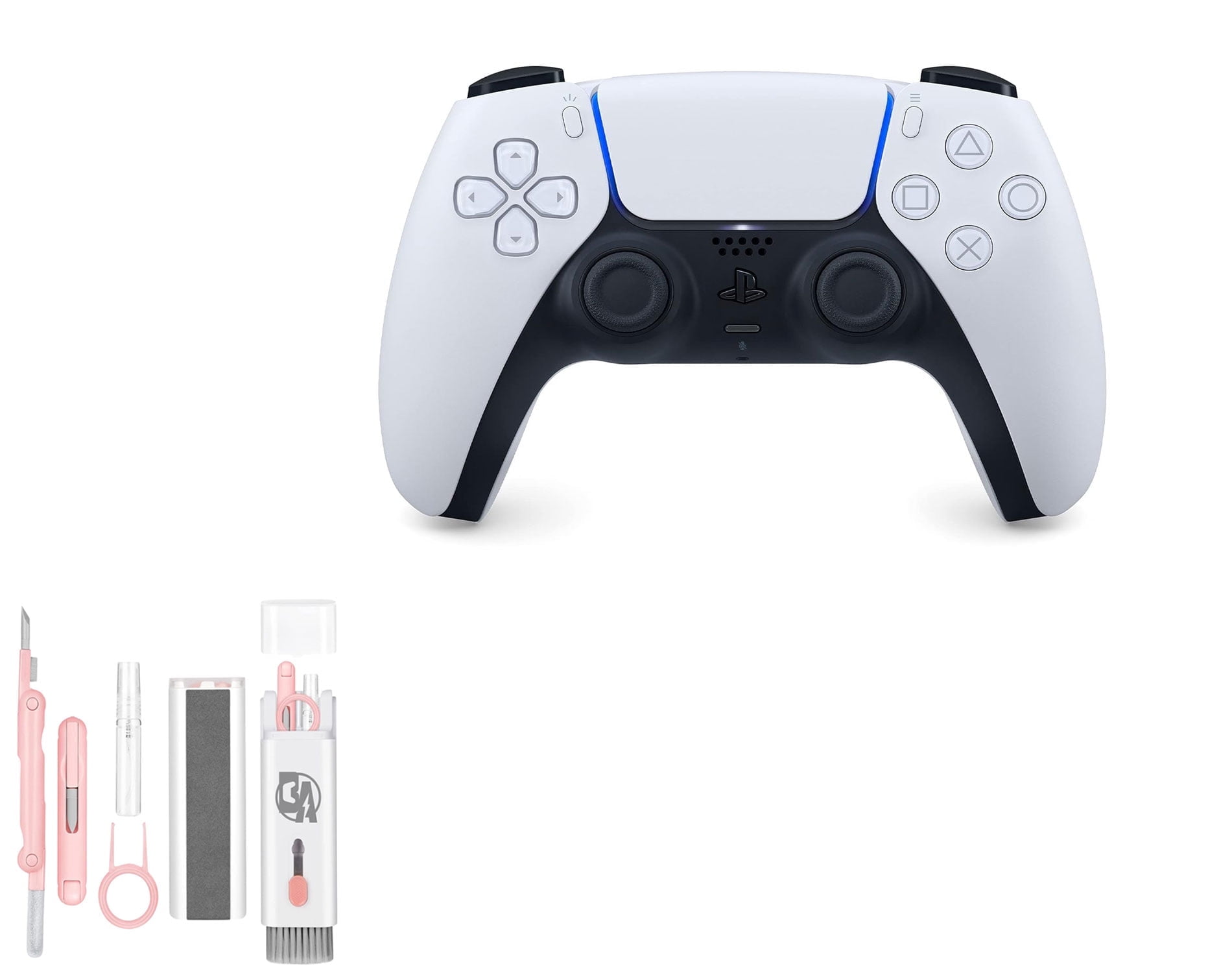 Pre-Owned Sony Dual Sense White Gaming Controller With Cleaning Kit ...