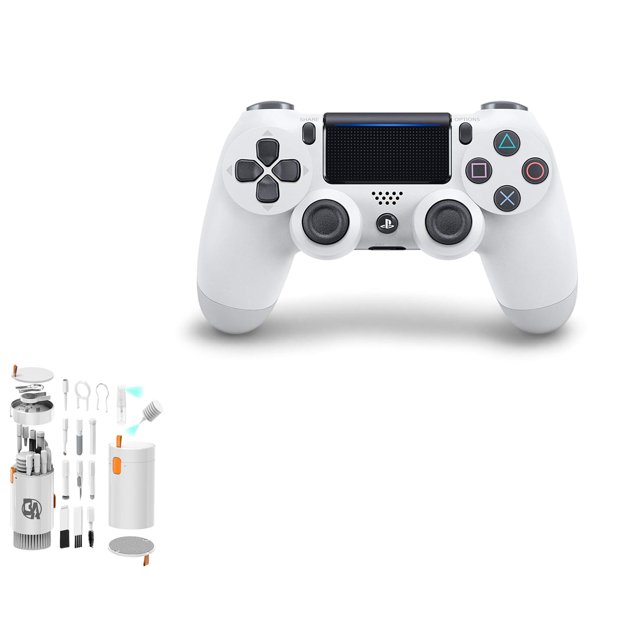 Sony Dual Shock White Gaming Controller PS4 Console With Cleaning Kit ...