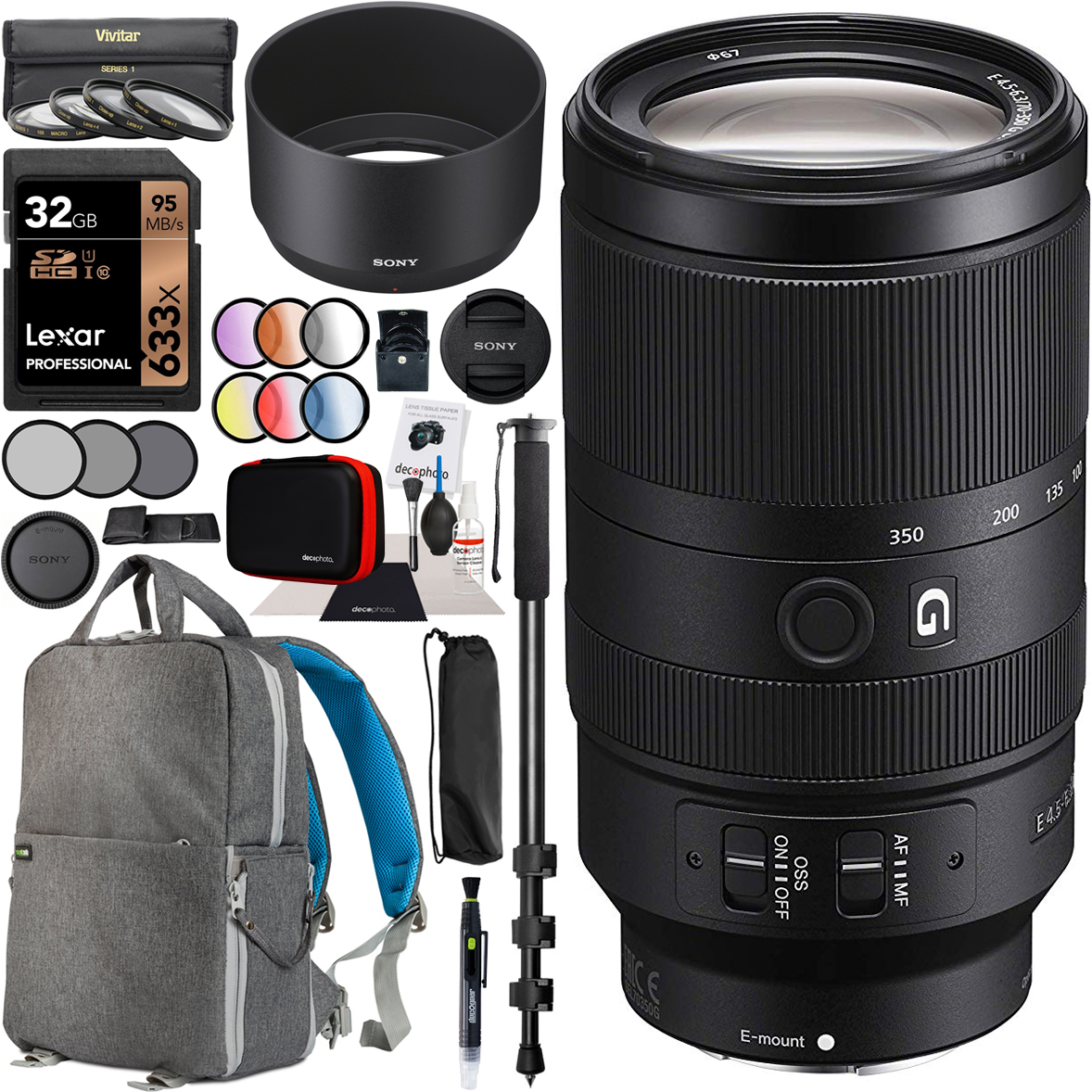 SEL18200LE E 18-200mm F3.5-6.3 OSS E-mount Zoom Lens - Walmart.com
