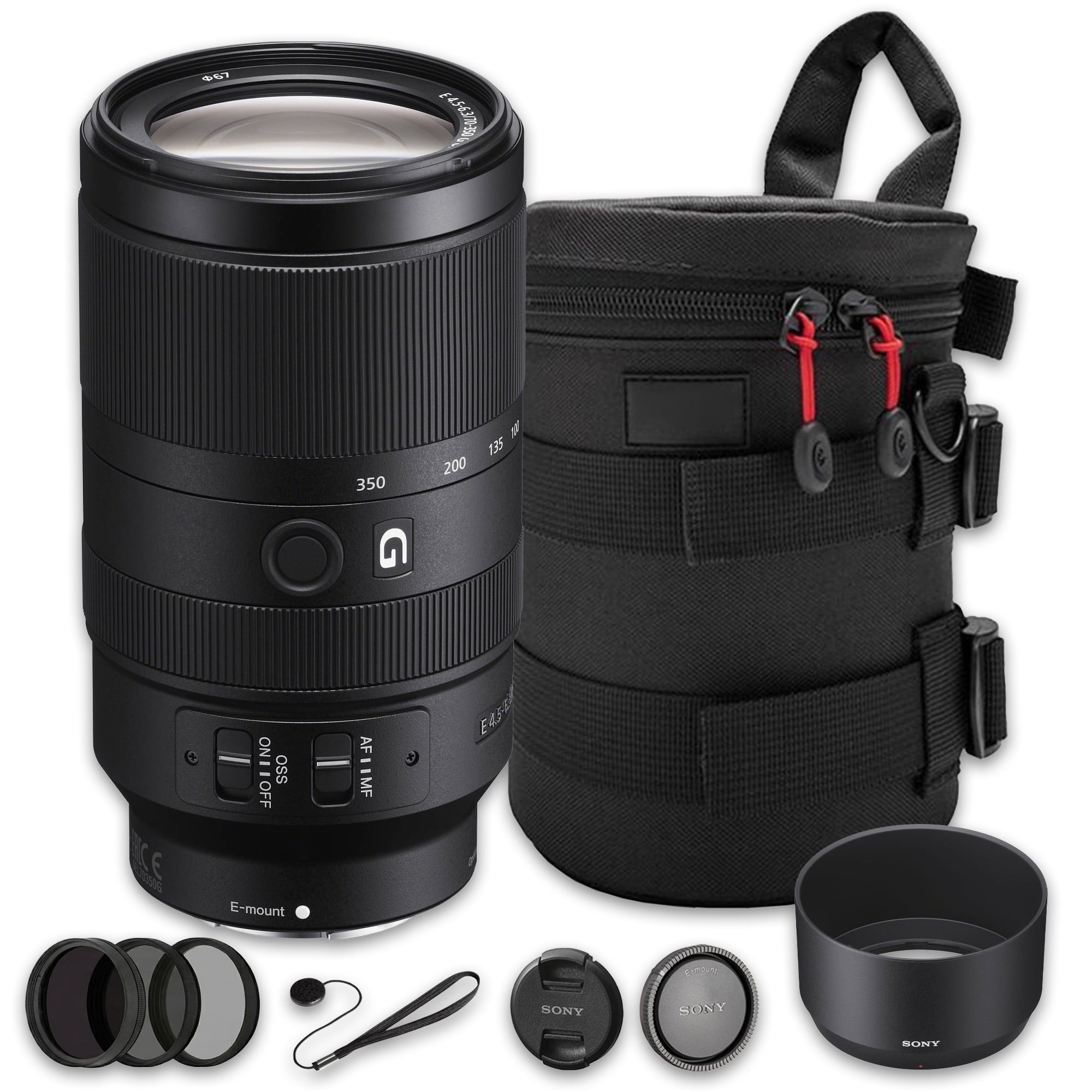Sony E 70-350mm f/4.5-6.3 G OSS Super Telephoto Zoom Bundle | APS-C ...