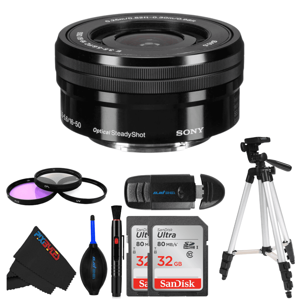 Sony E PZ 16-50mm f/3.5-5.6 OSS Lens - Pixi Basic Bundle - Walmart.com