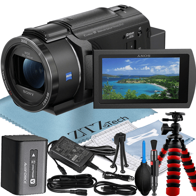 Sony FDR-AX43 4K Ultra HD Handycam, Tripod, Cleaning Kit, ZeeTech ...