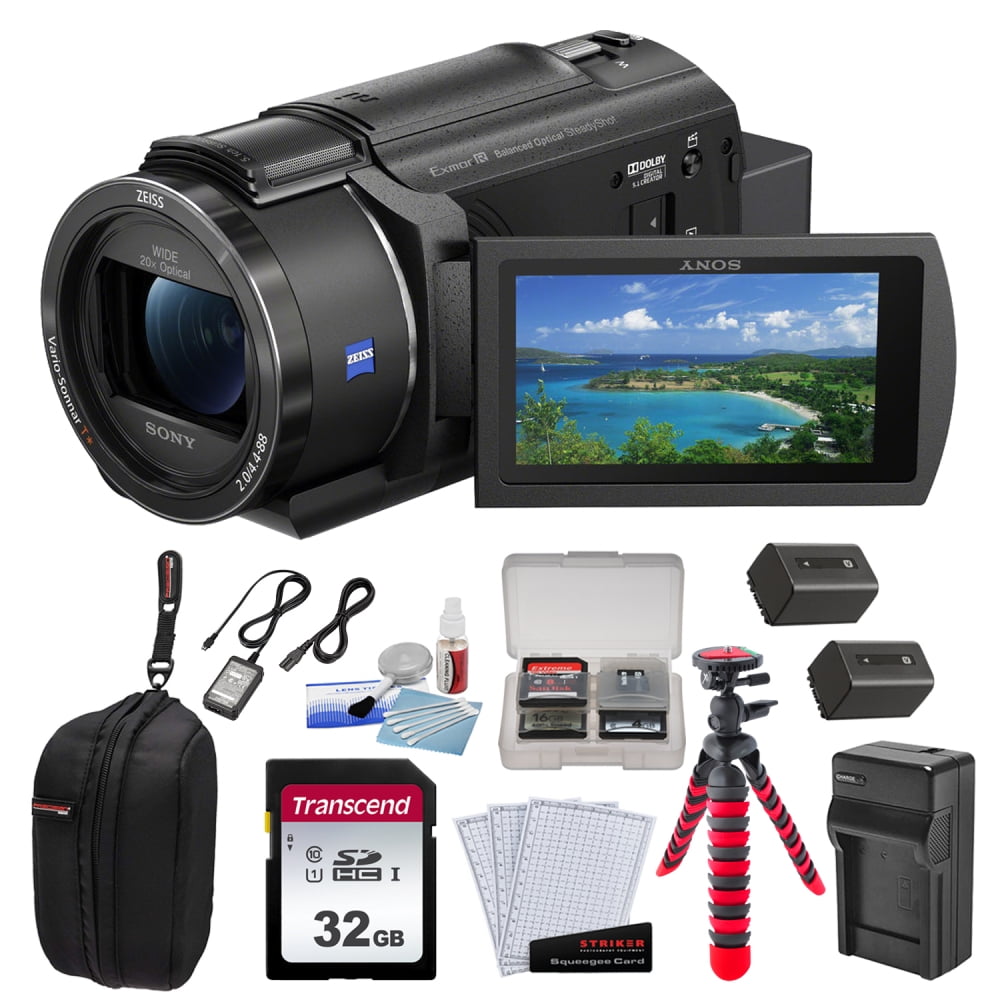 Sony FDR-AX43A UHD 4K Handycam Camcorder Bundle with Battery Charger ...