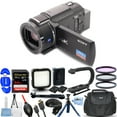 Sony FDR-AX43A UHD 4K Handycam Camcorder FDR-AX43A/B - 15PC Accessory Bundle - Walmart.com