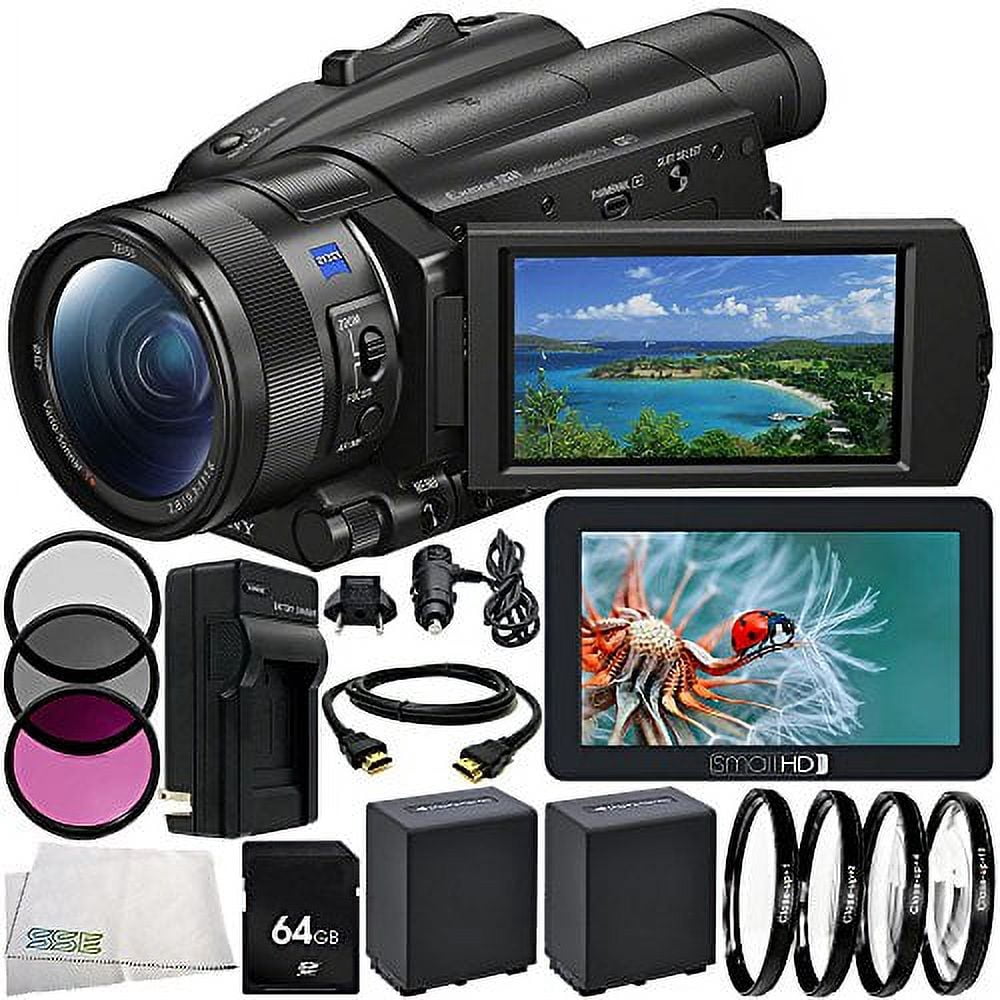 Sony FDR-AX700 4K Camcorder with SmallHD FOCUS 5" On-Camera Monitor ...
