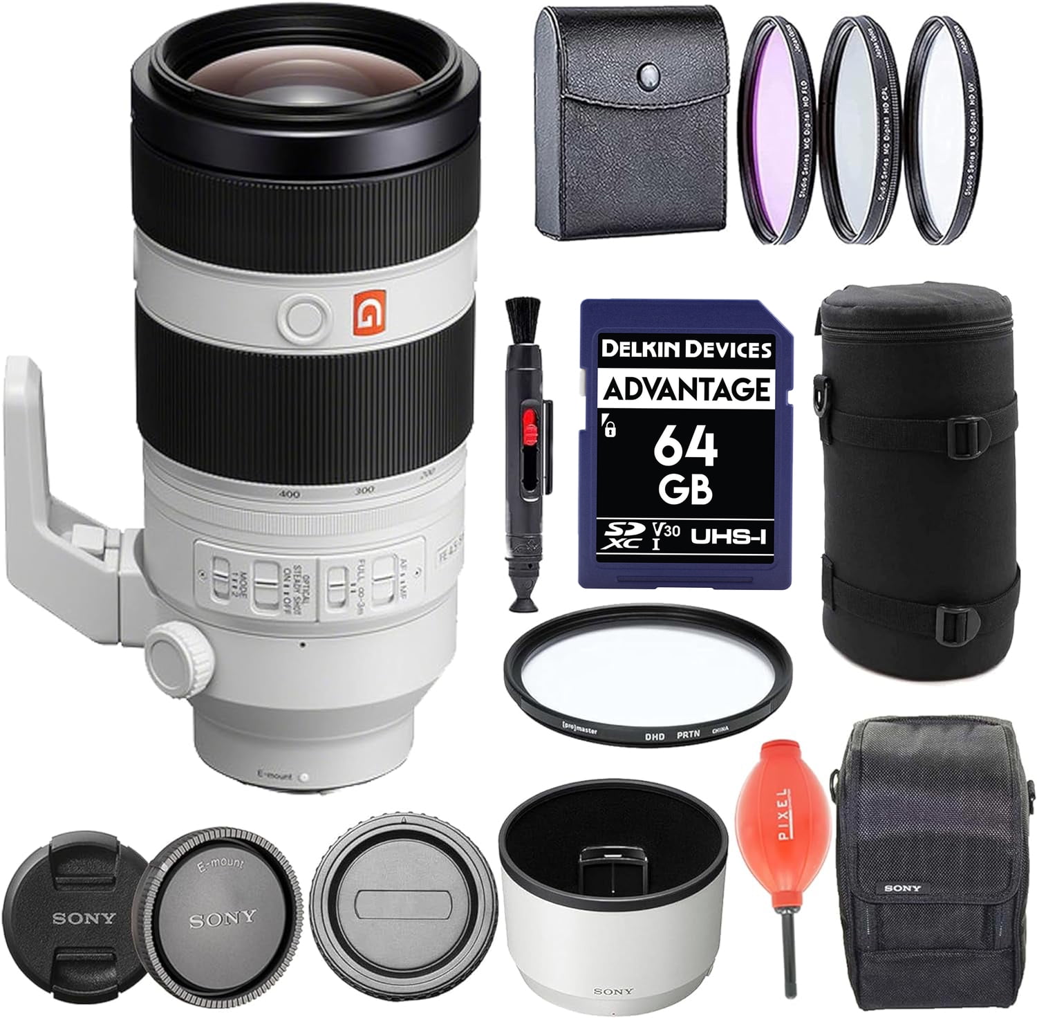 Sony FE 100-400mm F4.5–5.6 GM OSS (SEL100400GM) Camera Lens Bundle with ...