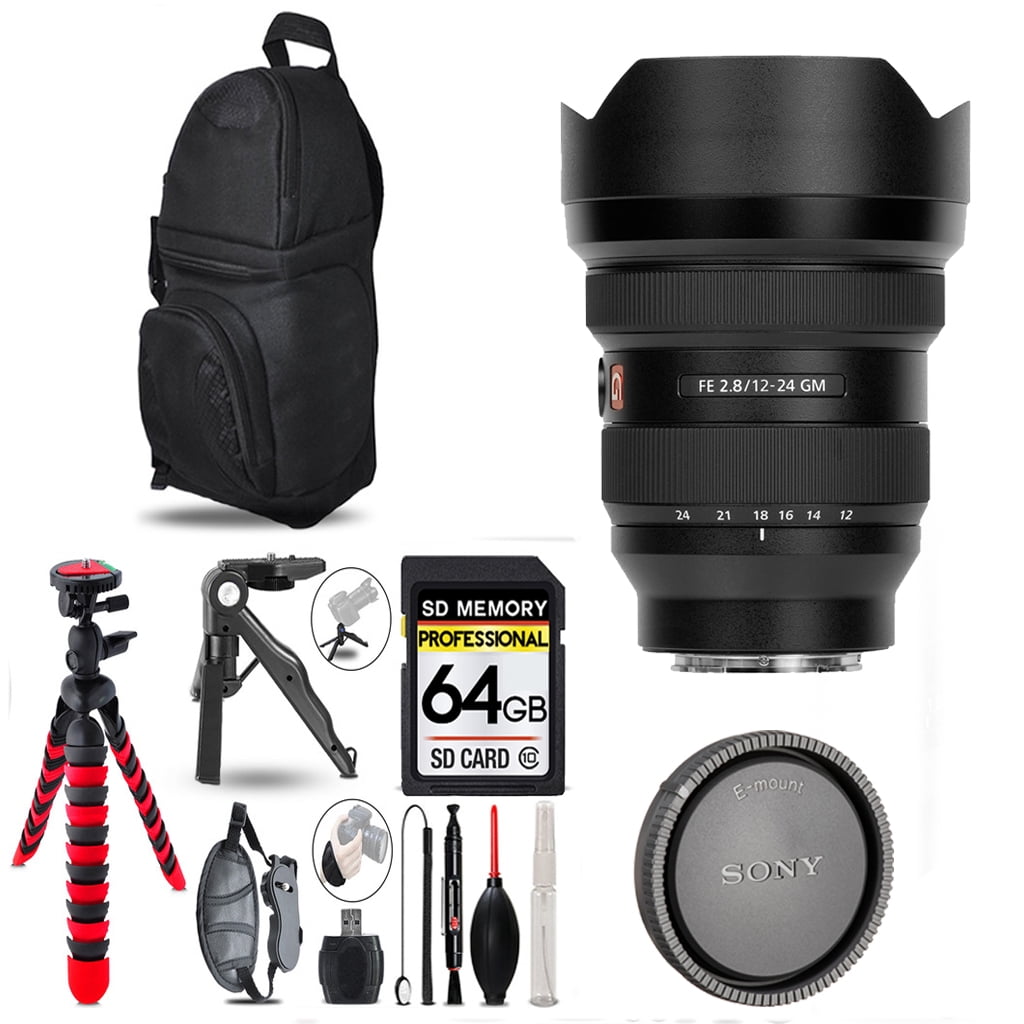 Sony FE 12-24mm f/2.8 GM Lens -+ Tripod + Backpack - 64GB Accessory ...