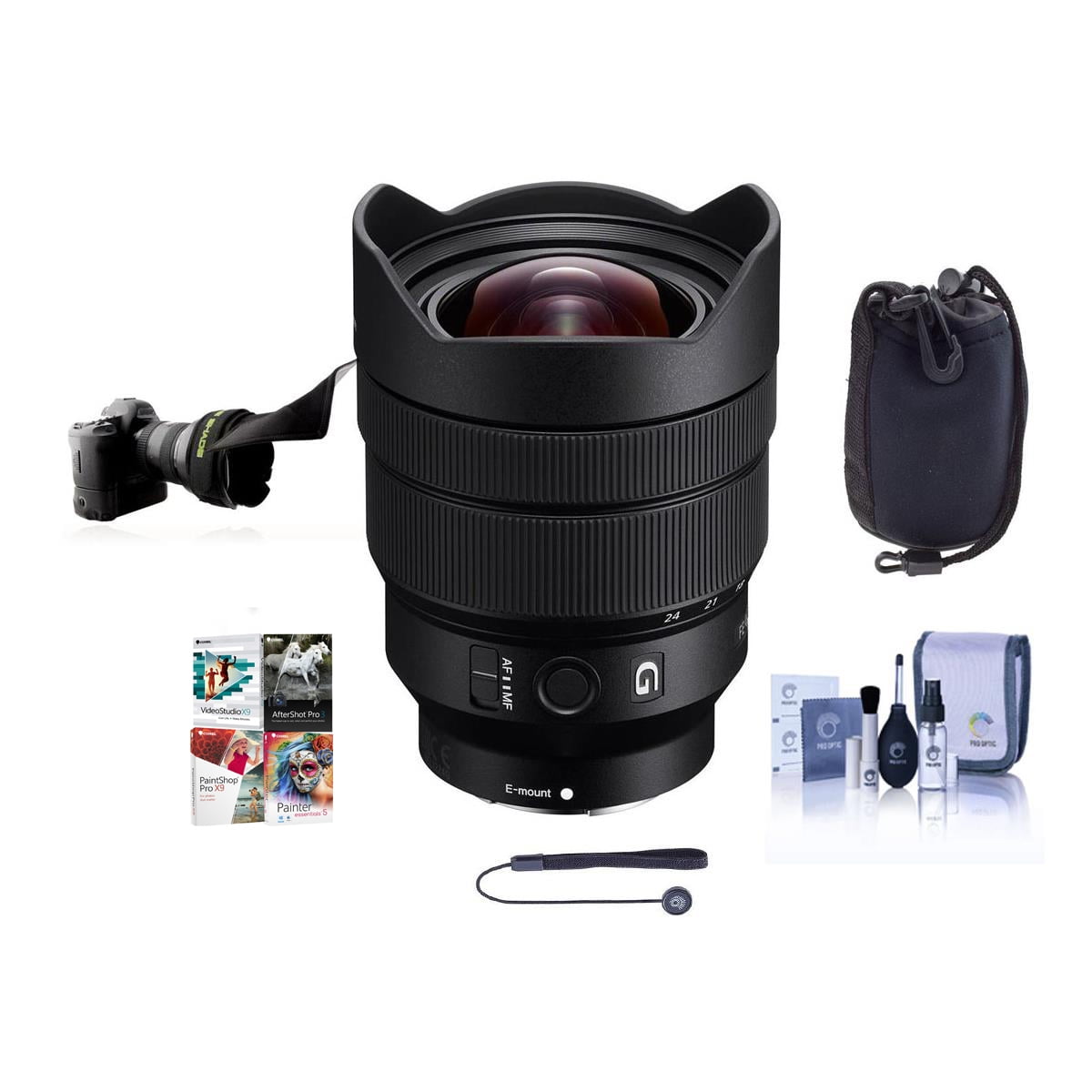 Sony FE 12-24mm f/4 G E-Mount Lens - Bundle With Lens Pouch, Flex Lens ...