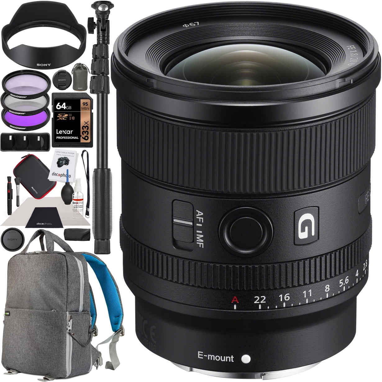 Sony FE 20mm F1.8 G Full Frame Ultra Wide Angle G Lens SEL20F18G for ...