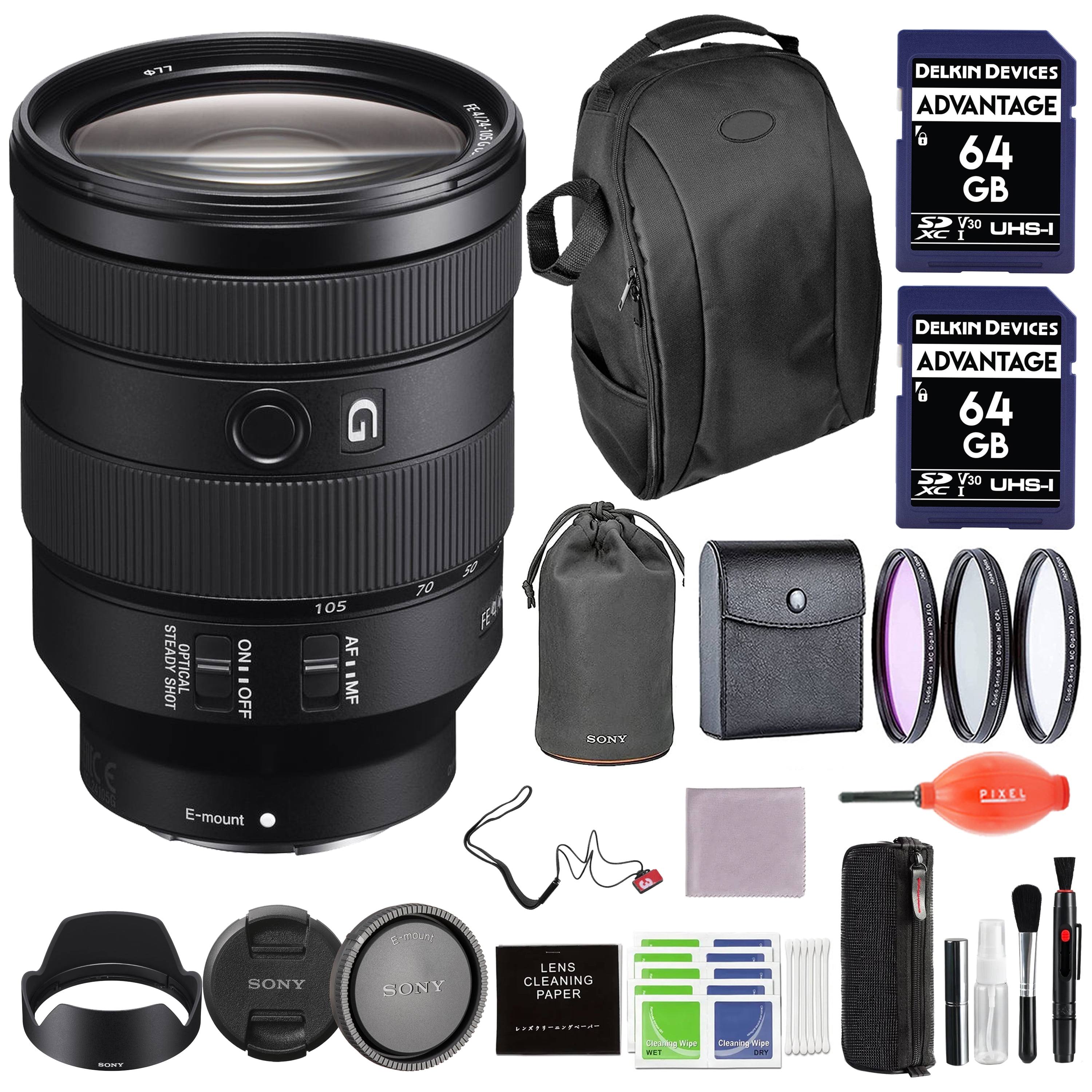 Sony FE 24-105mm F4 G OSS Full Frame Zoom Lens (SEL24105G) with ...