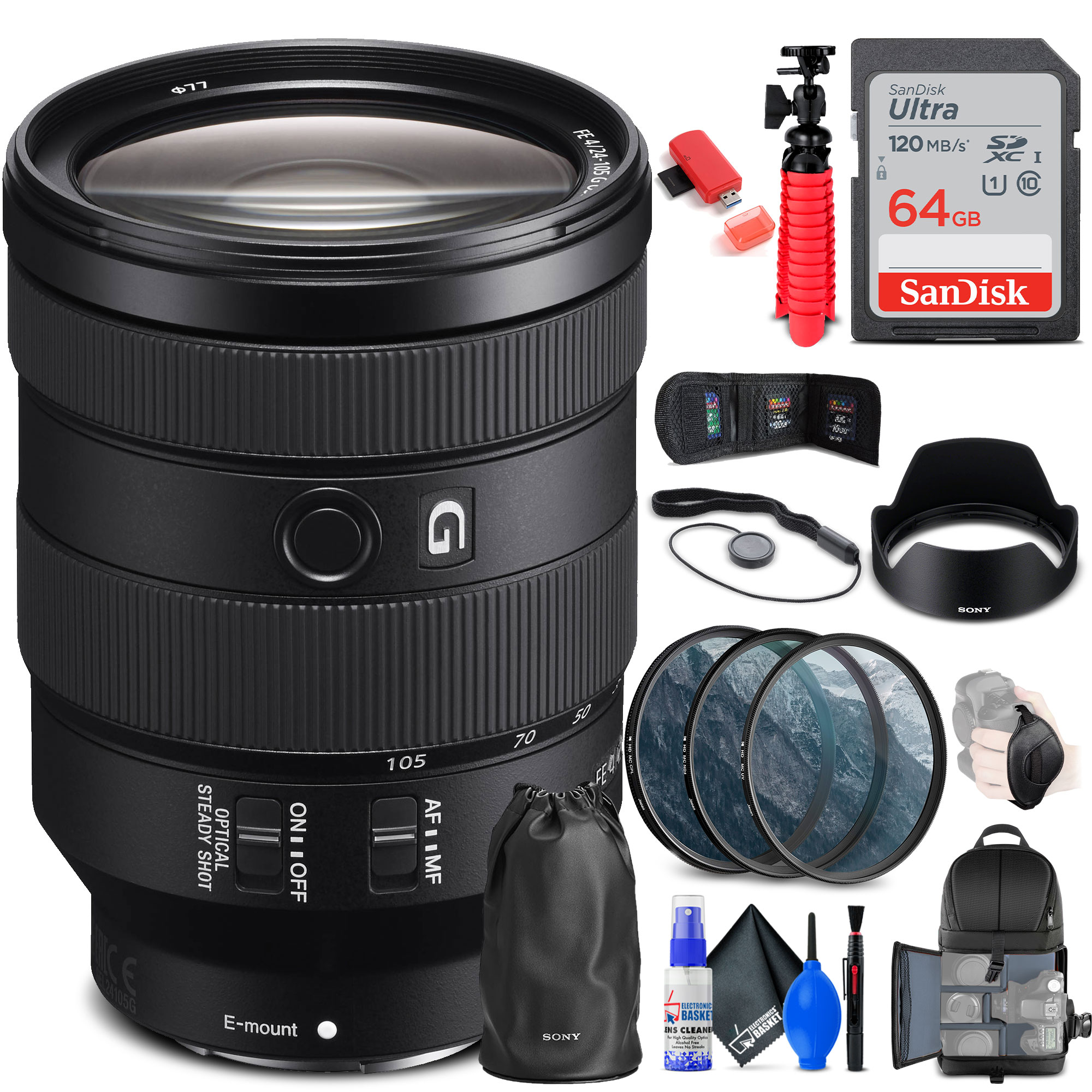 Sony - FE 24-105mm F4 G OSS Standard Zoom Lens (SEL24105G) - Walmart.com