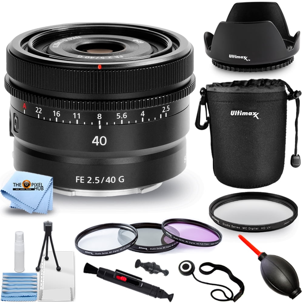 Sony FE 40mm f/2.5 G Lens SEL40F25G - 10PC Accessory Bundle - Walmart.com