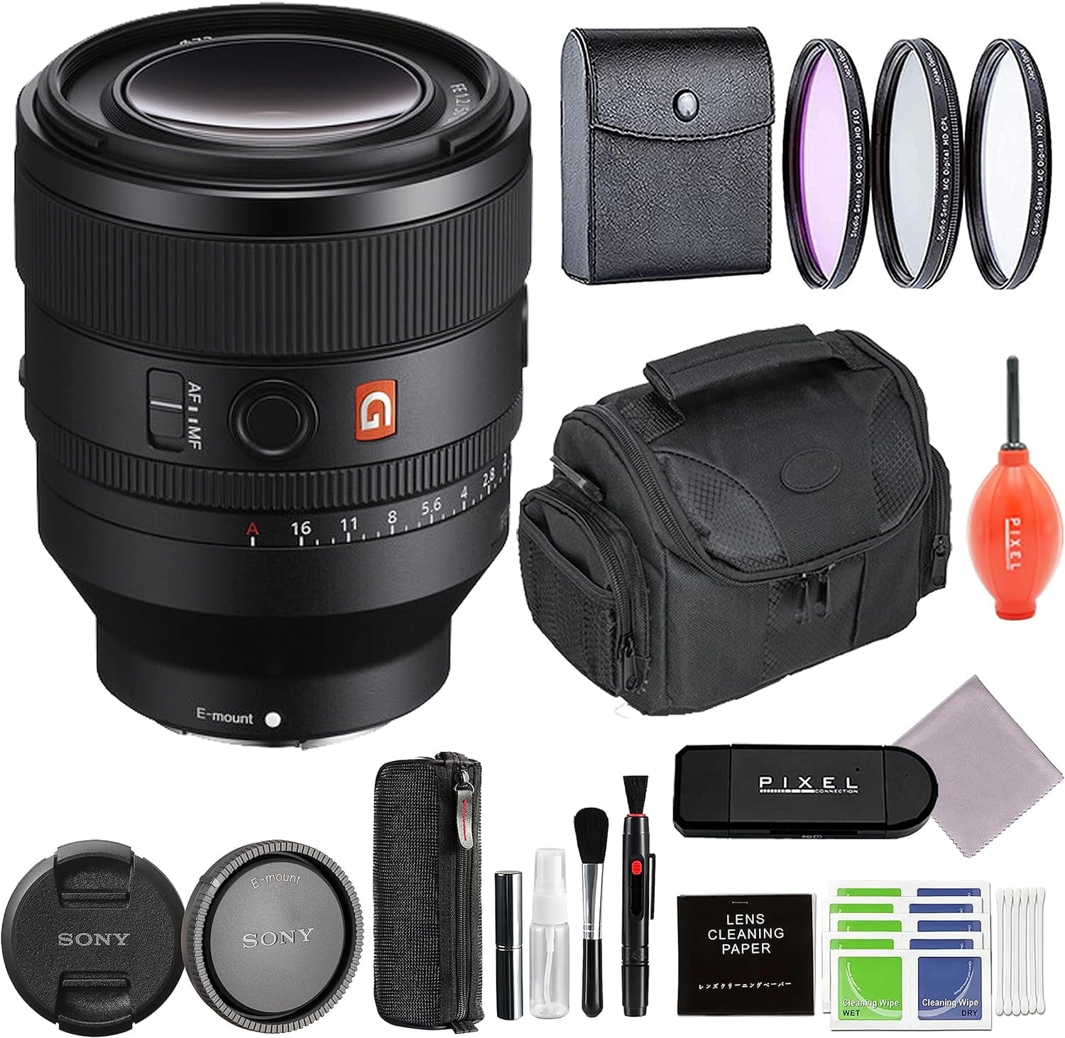 Sony FE 50mm F1.2 GM (SEL50F12GM) Full-Frame Lens Bundle with 3PC ...