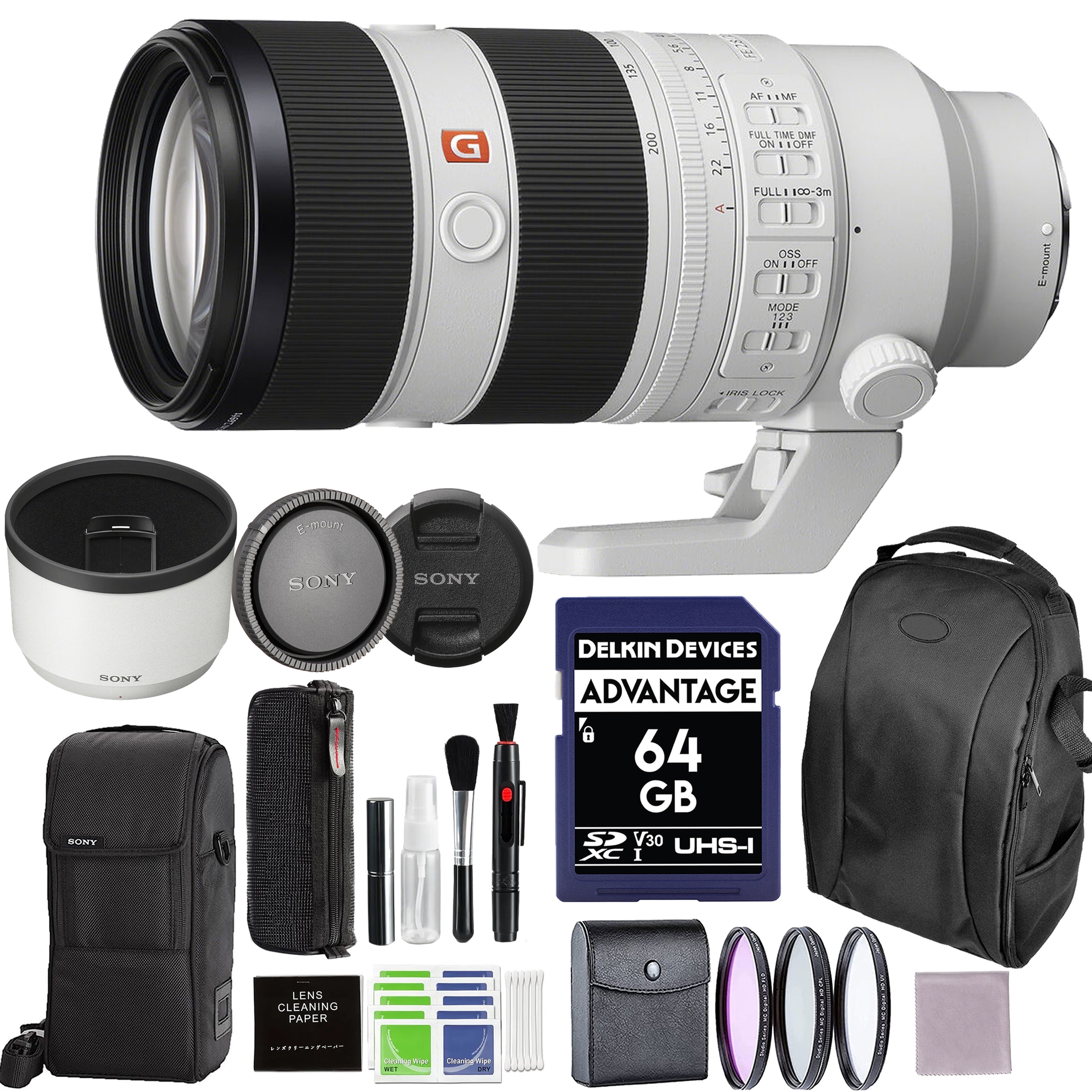 Sony FE 70-200mm F2.8 GM OSS II (SEL70200GM2) Full-Frame Telephoto Zoom G Master Lens Bundle ...