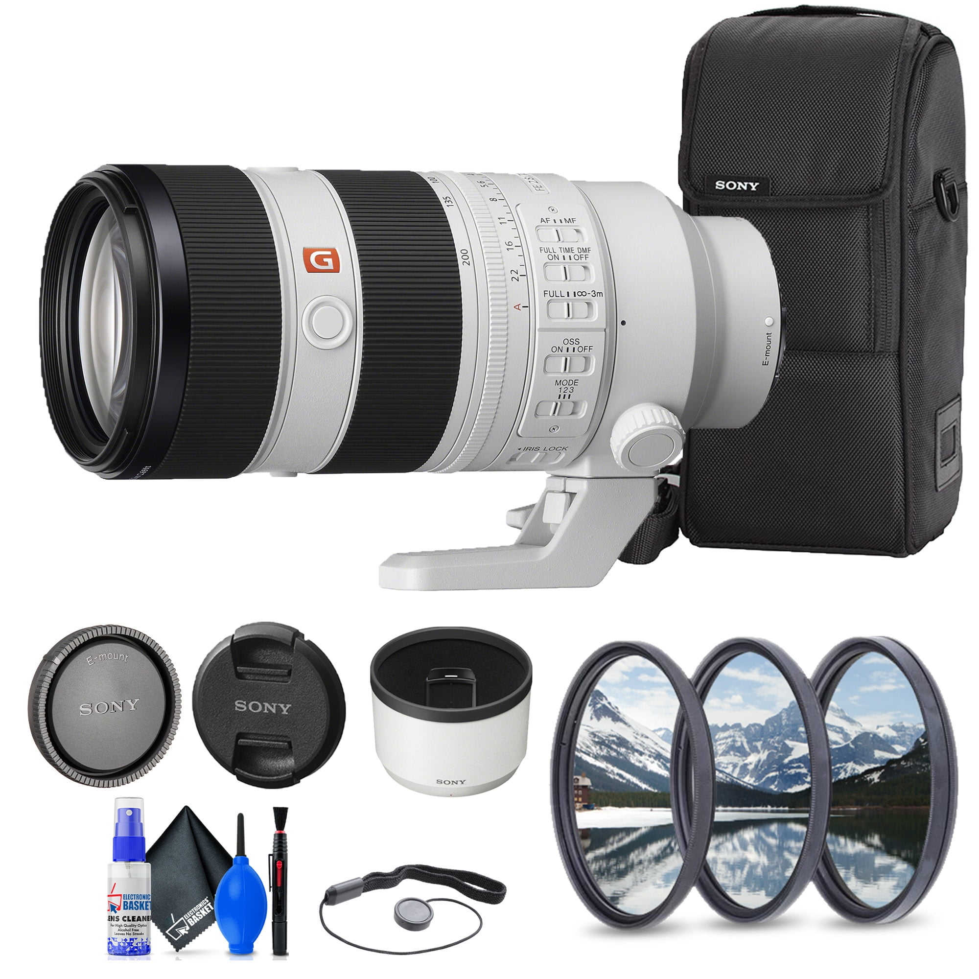 Sony FE 70-200mm f/2.8 GM OSS II Lens (SEL70200GM2) + Filter Kit + Cap Keeper - Bundle - Walmart.com