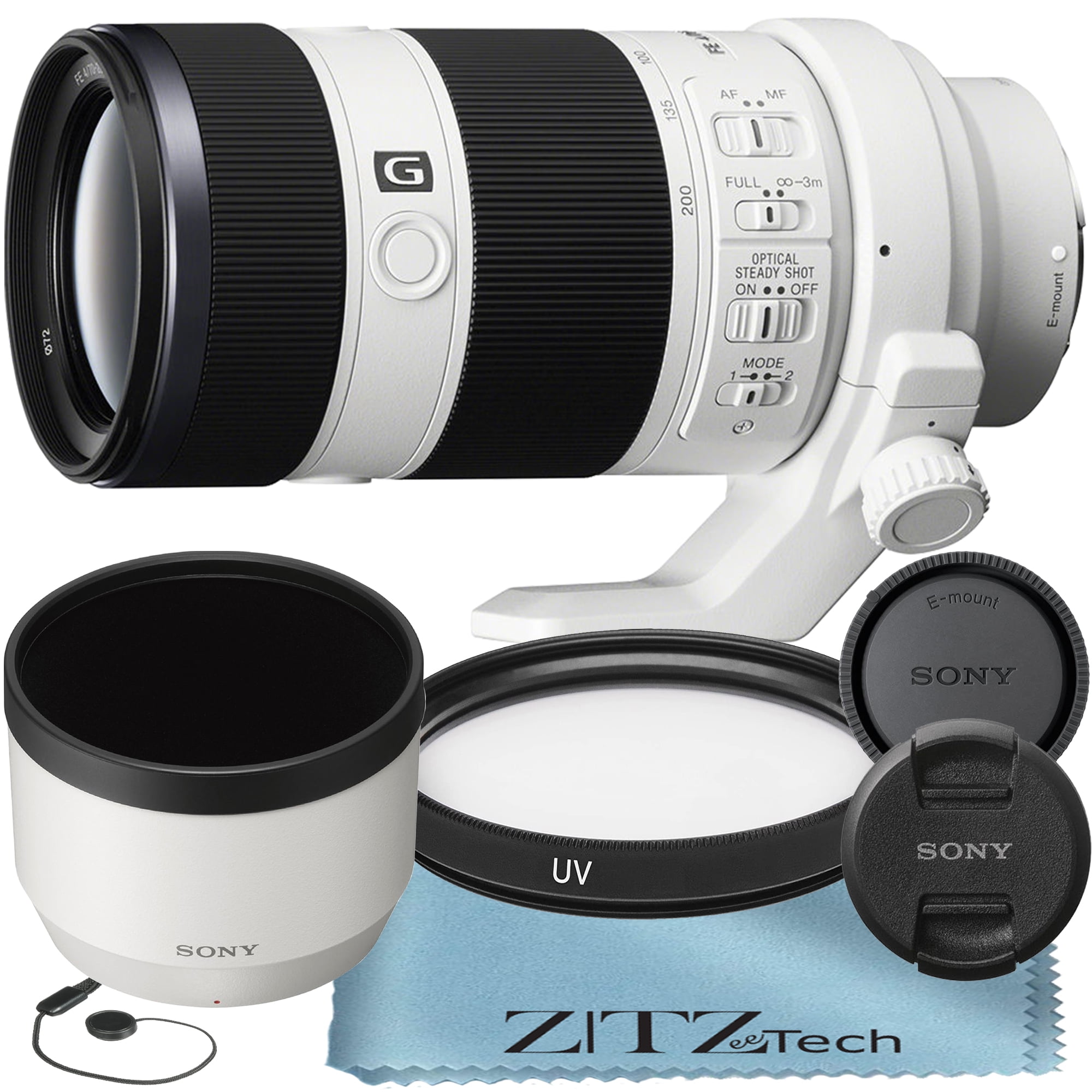 Sony FE 70-200mm f/4 G OSS Lens with UV Filter + ZeeTech Accesory Cloth ...